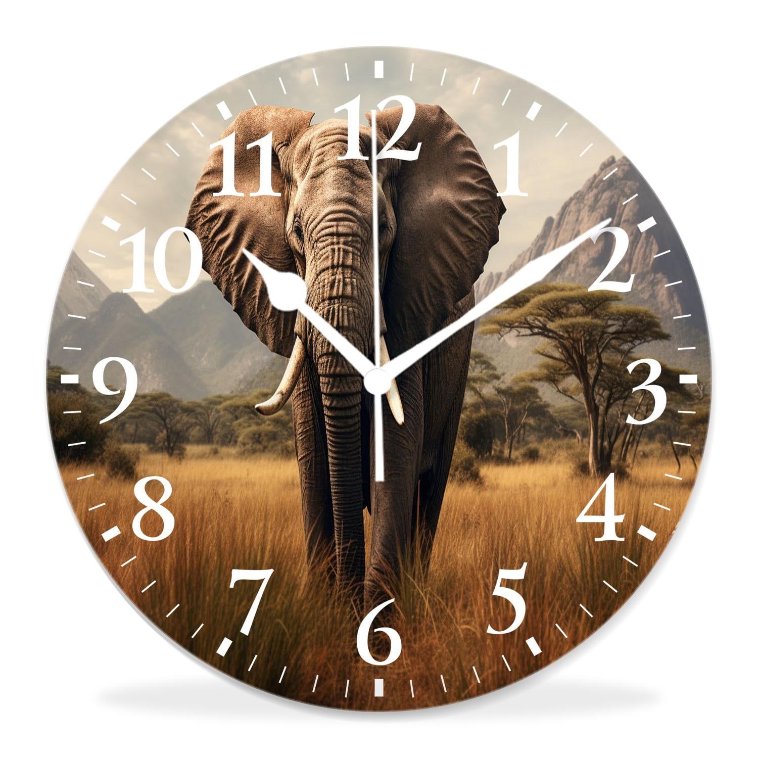 12 Inch Wall Clock Battery Operated Silent Clock Decorative for Office ...