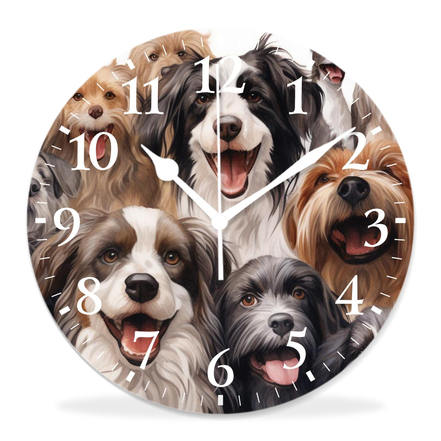 12 Inch Wall Clock Battery Operated Silent Clock Decorative for Office ...