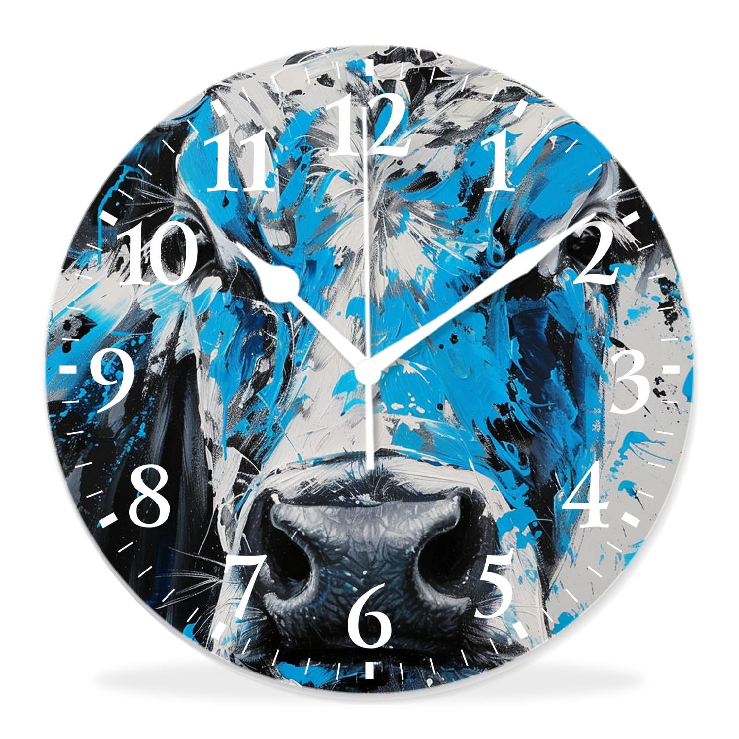 12 Inch Wall Clock Battery Operated Silent Clock Decorative for Office ...