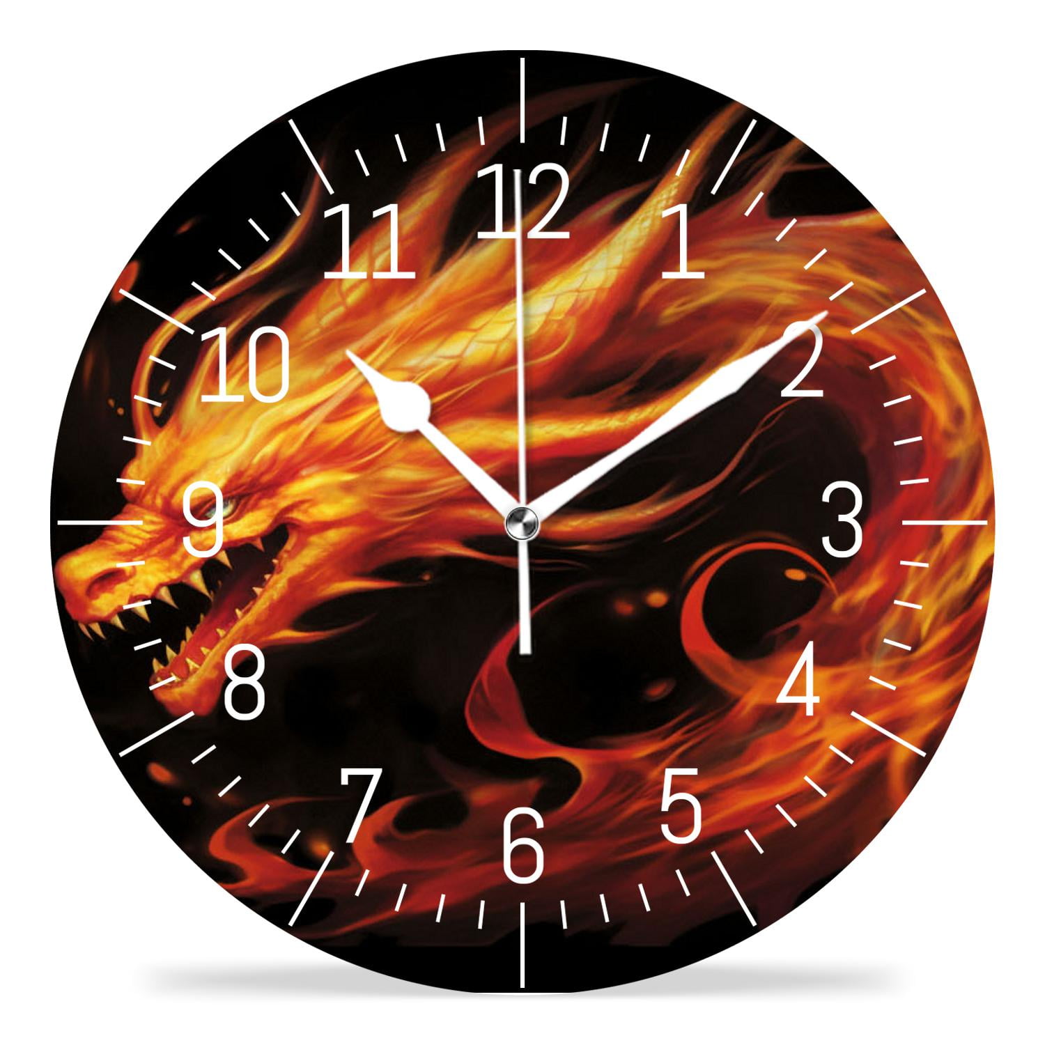12 Inch Wall Clock Battery Operated Silent Clock Decorative for Office ...