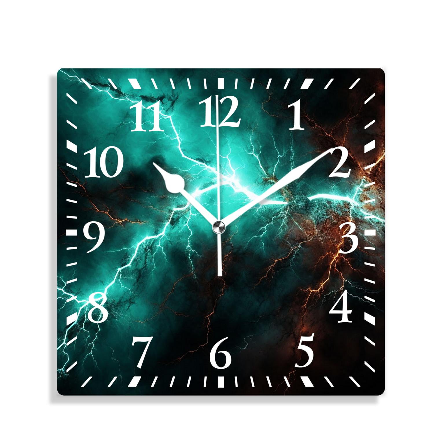 12 Inch Wall Clock Battery Operated Silent Clock Decorative for Office ...