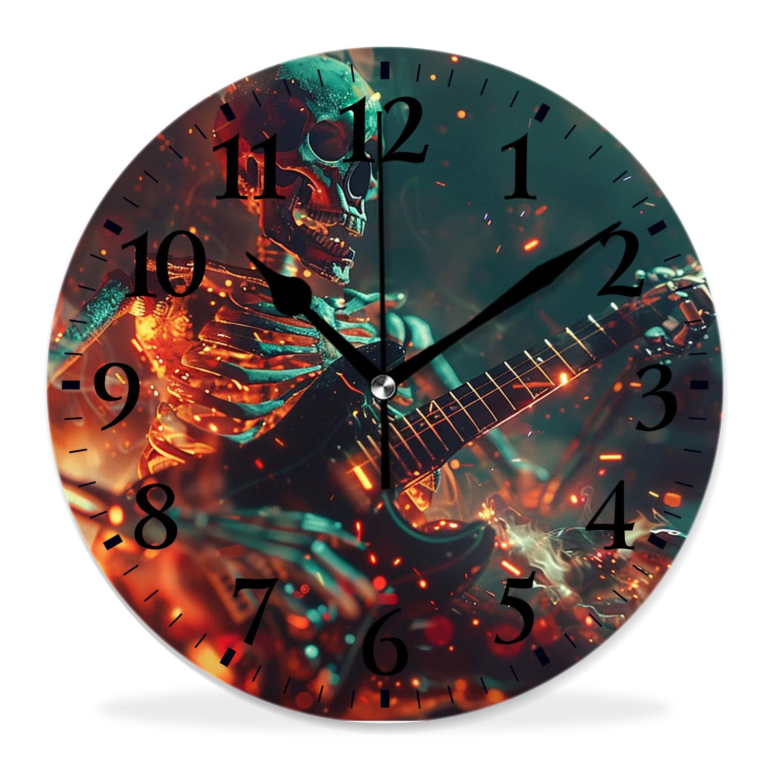 12 Inch Wall Clock Battery Operated Silent Clock Decorative for Office ...