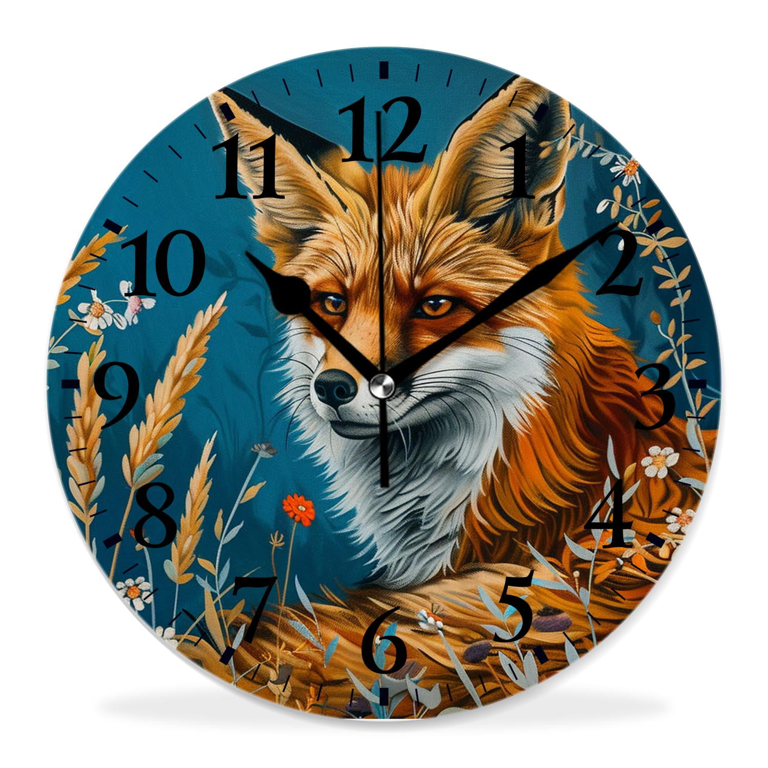 12 Inch Wall Clock Battery Operated Silent Clock Decorative for Office ...