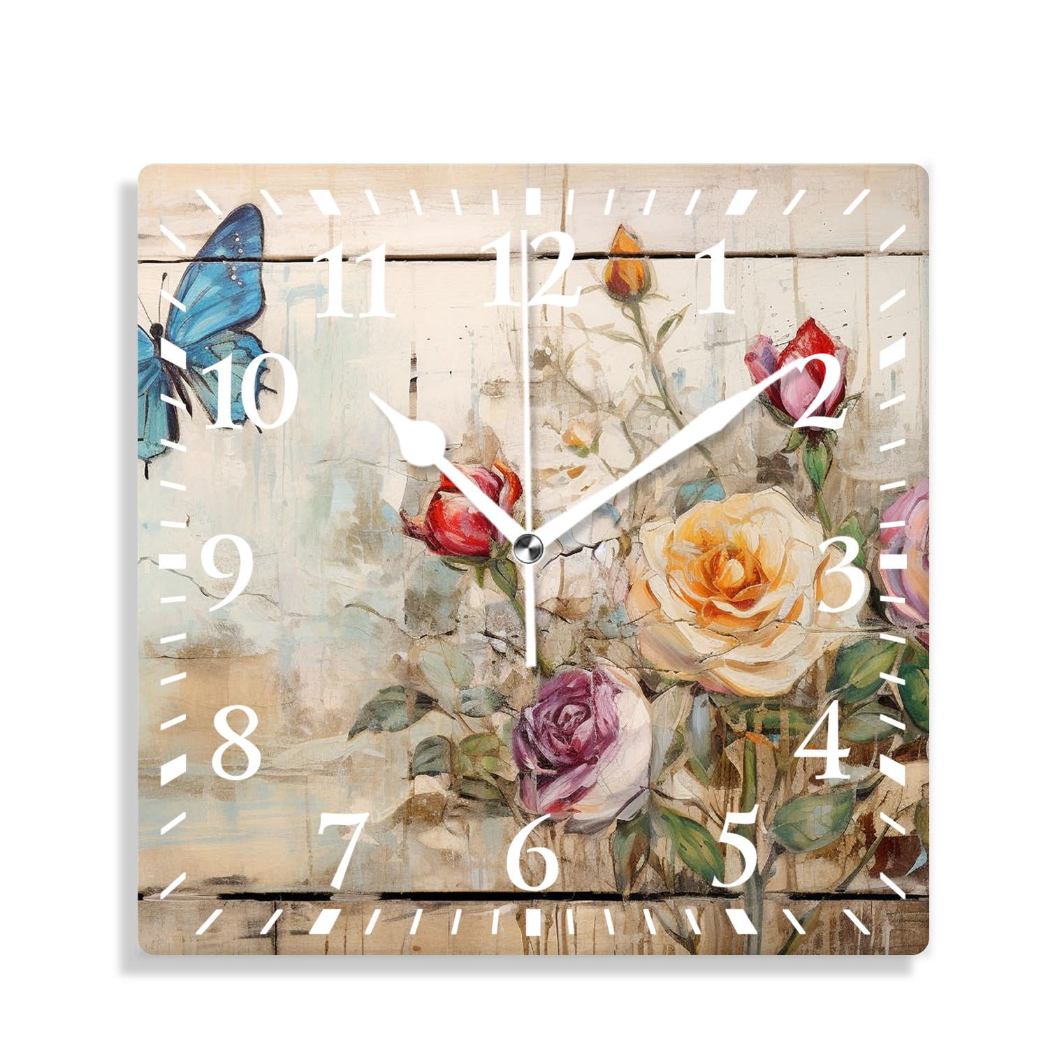 12 Inch Wall Clock Battery Operated Silent Clock Decorative for Office ...