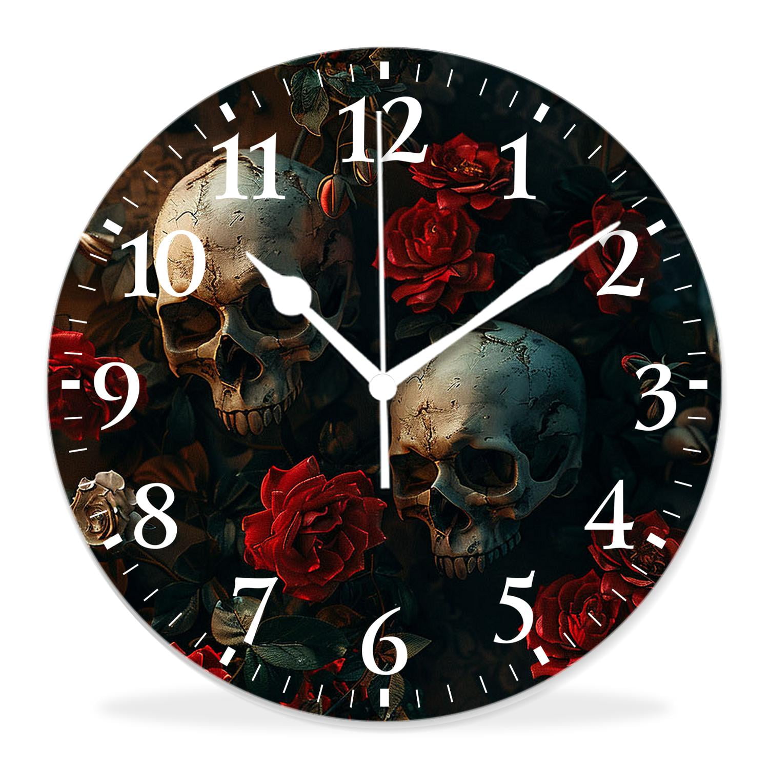 12 Inch Wall Clock Battery Operated Silent Clock Decorative for Office ...