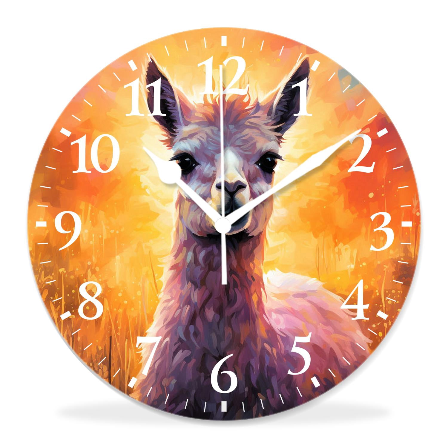 12 Inch Wall Clock Battery Operated Silent Clock Decorative for Office ...