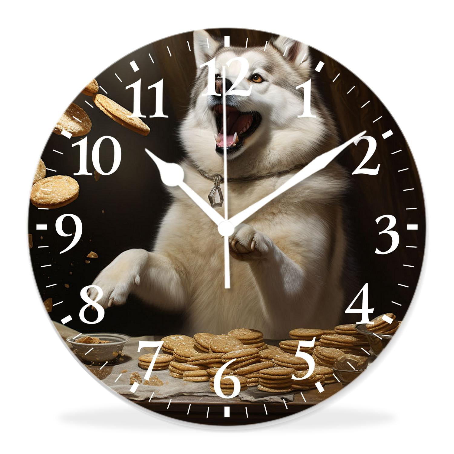 12 Inch Wall Clock Battery Operated Silent Clock Decorative for Office ...