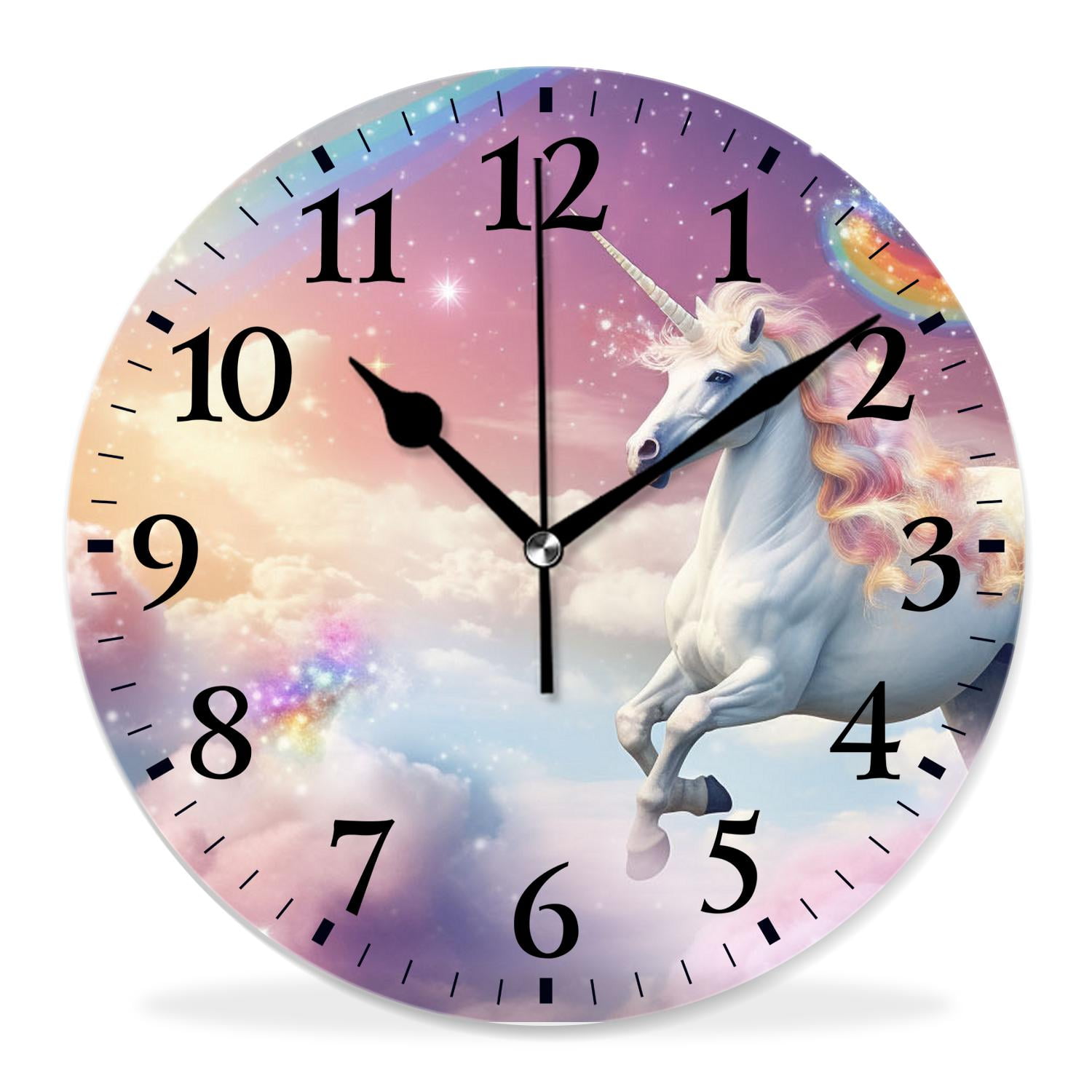 12 Inch Wall Clock Battery Operated Silent Clock Decorative for Office ...