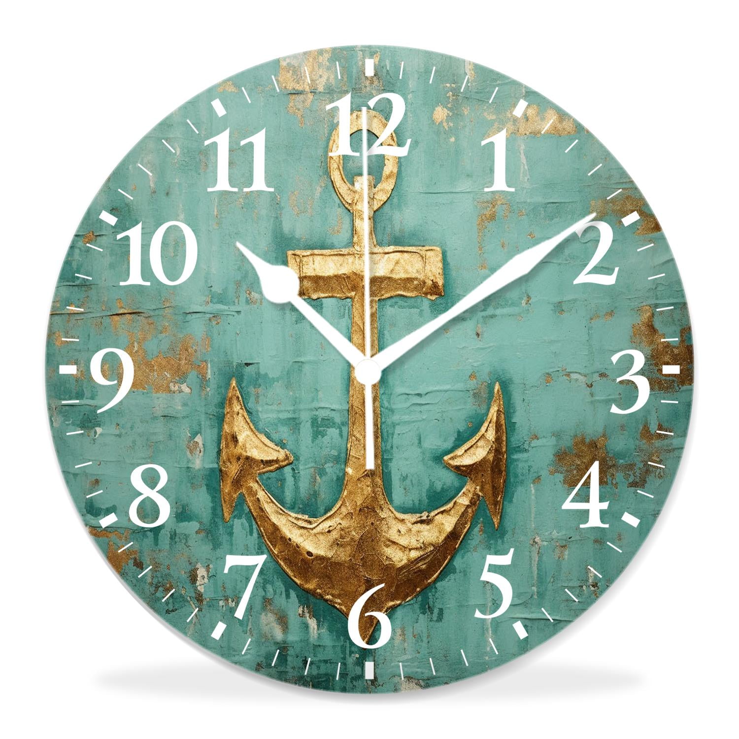 12 Inch Wall Clock Battery Operated Silent Clock Decorative for Office, Kitchen, Outdoor, Living ...