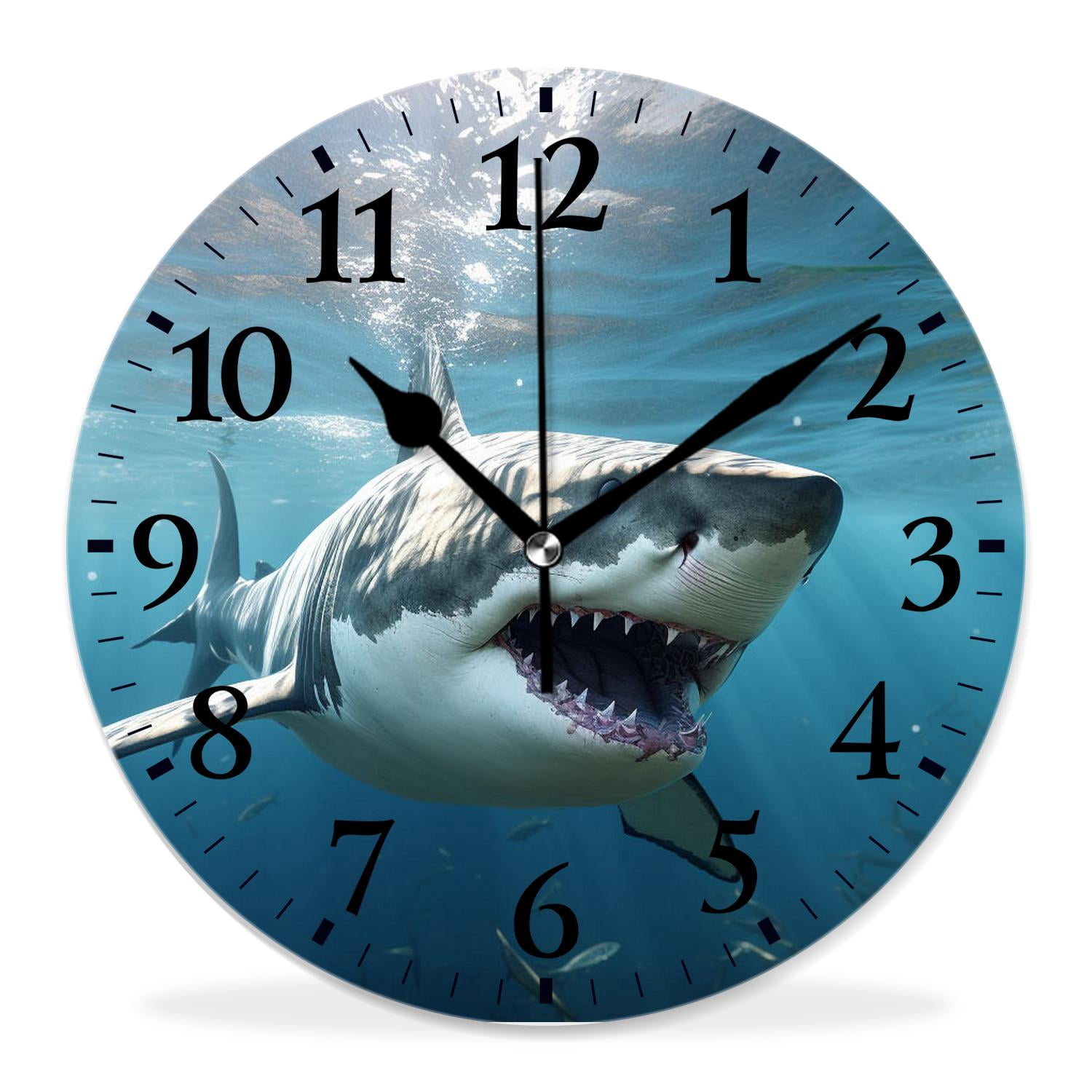 12 Inch Wall Clock Battery Operated Silent Clock Decorative for Office ...