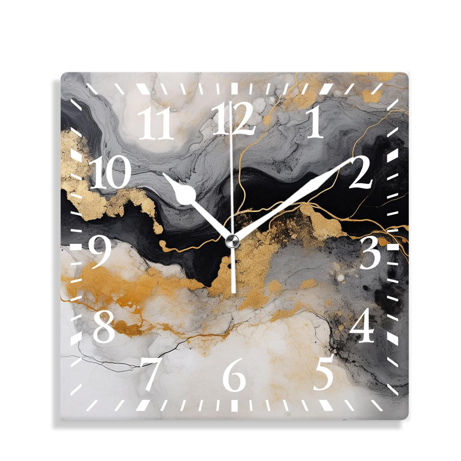 12 Inch Wall Clock Battery Operated Silent Clock Decorative for Office ...