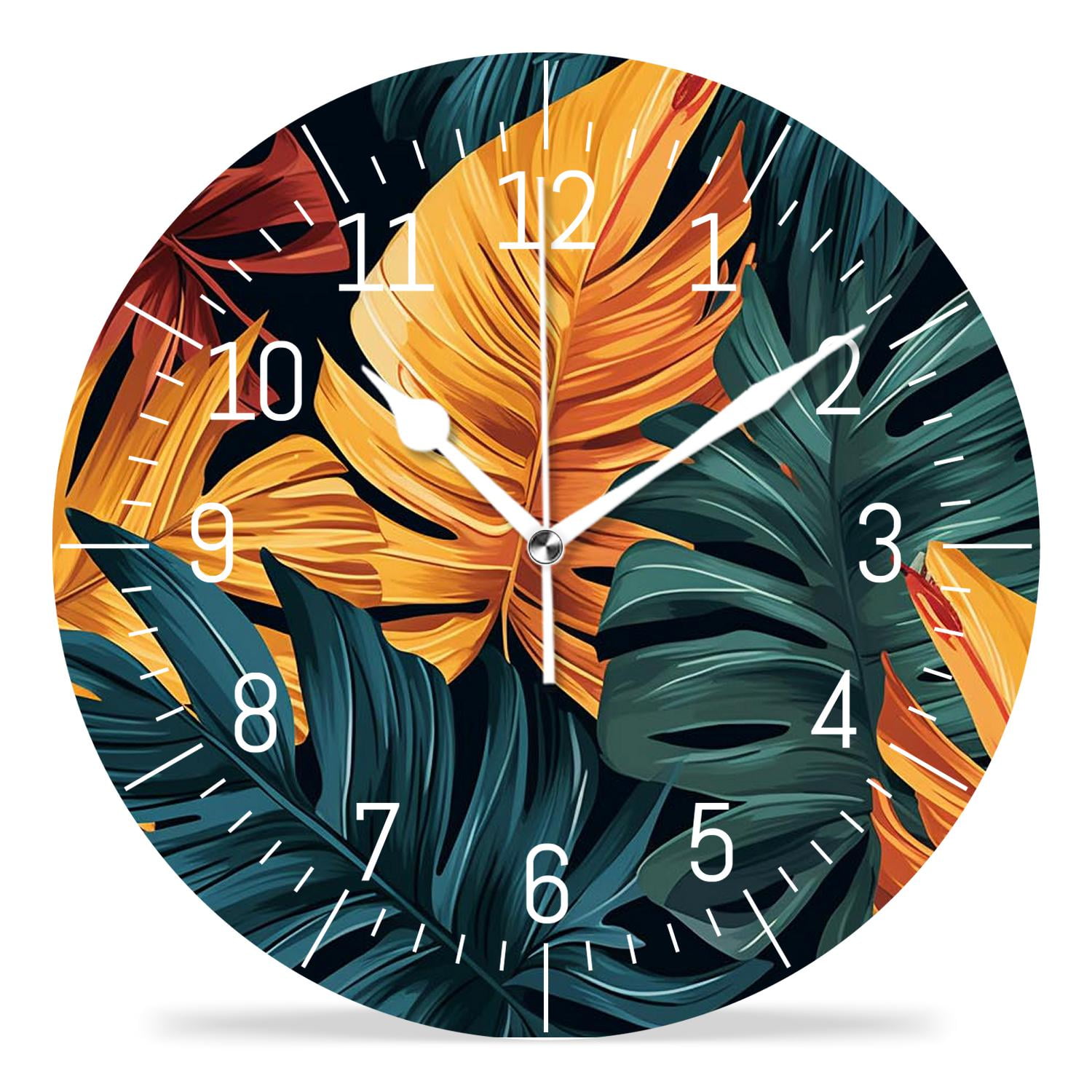 12 Inch Wall Clock Battery Operated Silent Clock Decorative for Office ...