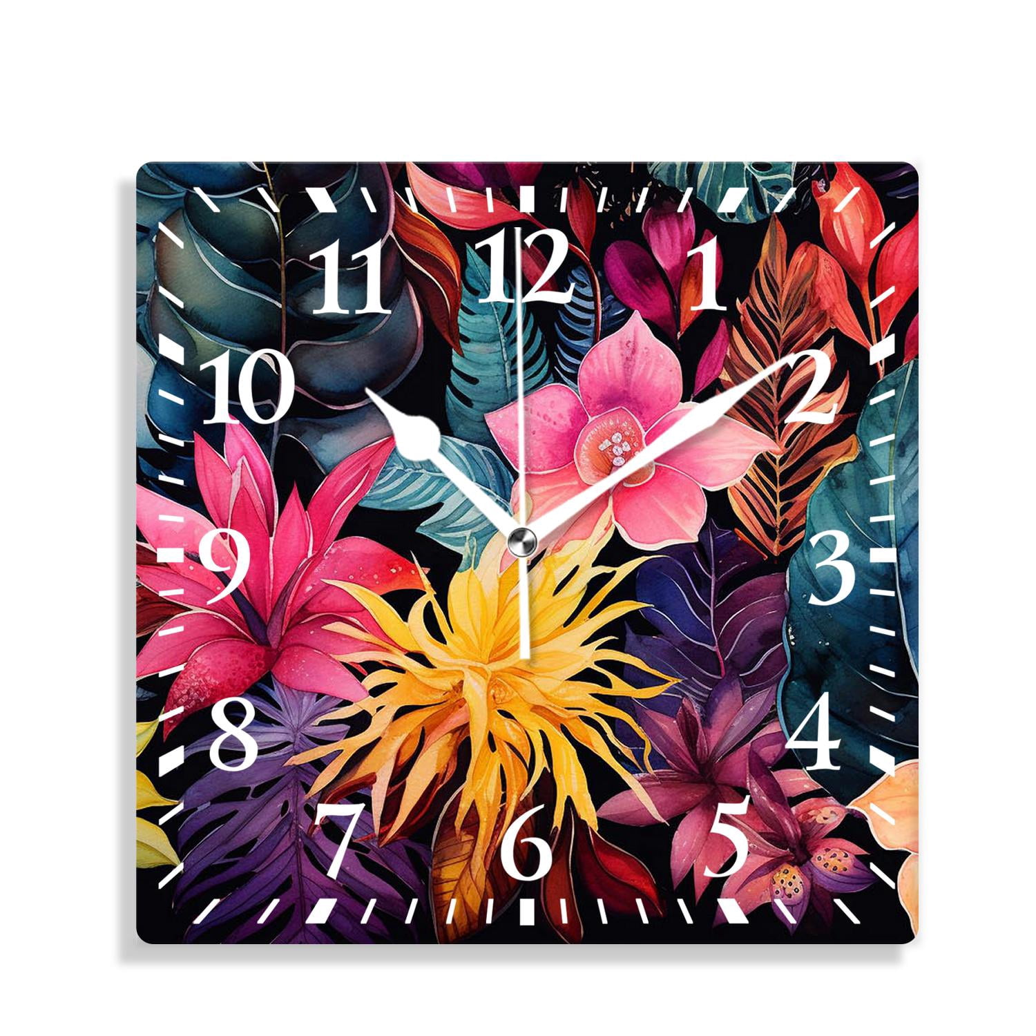 12 Inch Wall Clock Battery Operated Silent Clock Decorative for Office ...