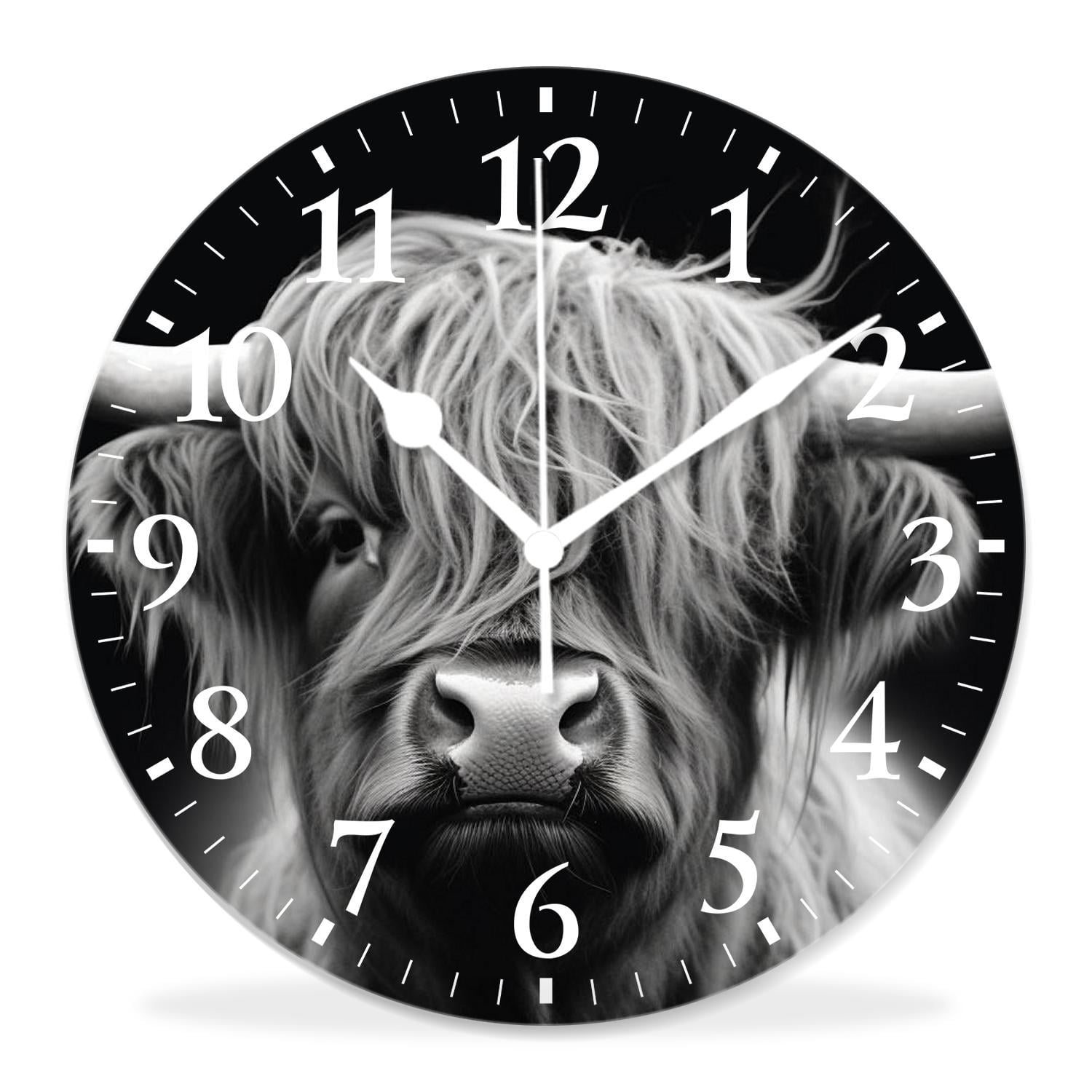 12 Inch Wall Clock Battery Operated Silent Clock Decorative for Office ...