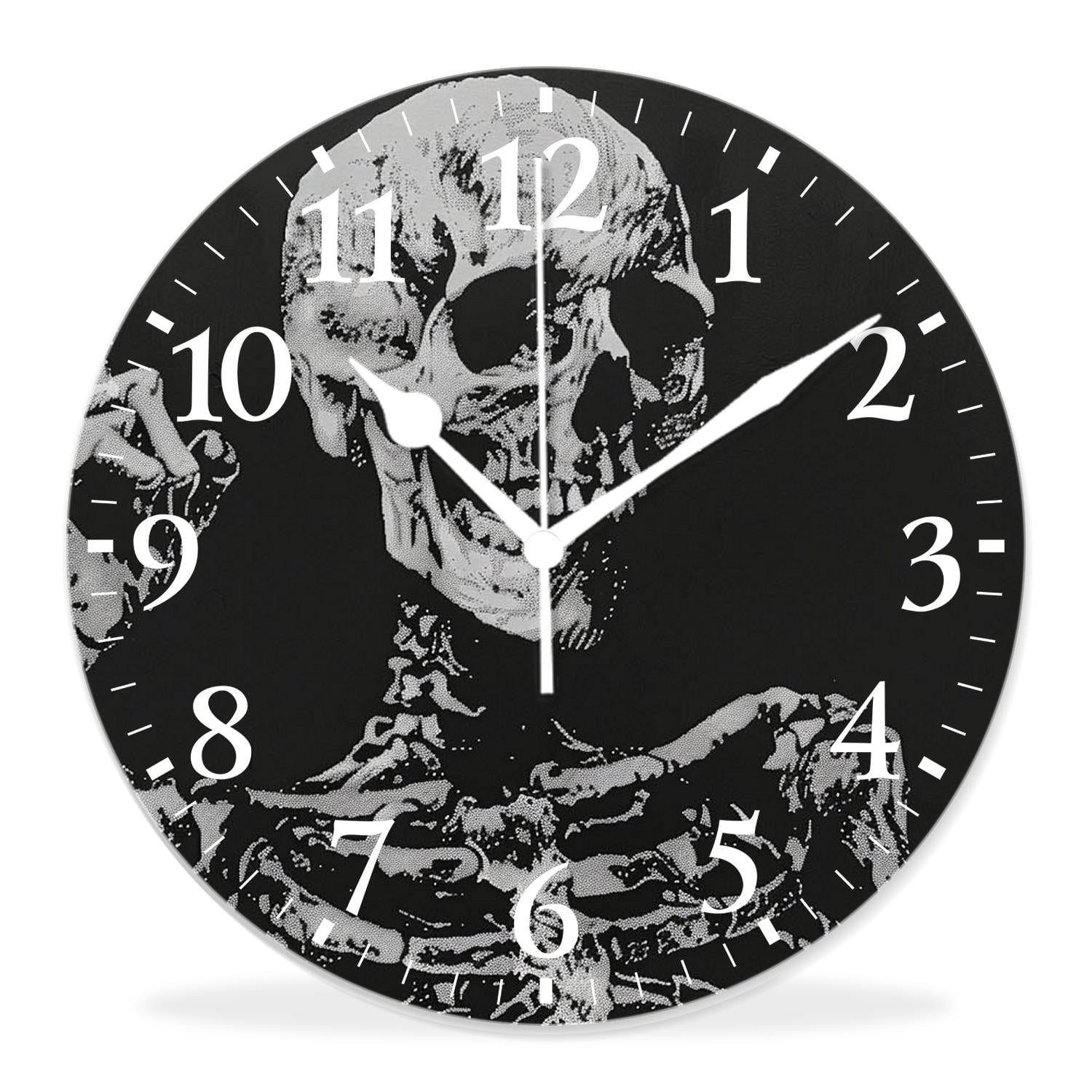 12 Inch Wall Clock Battery Operated Silent Clock Decorative for Office ...