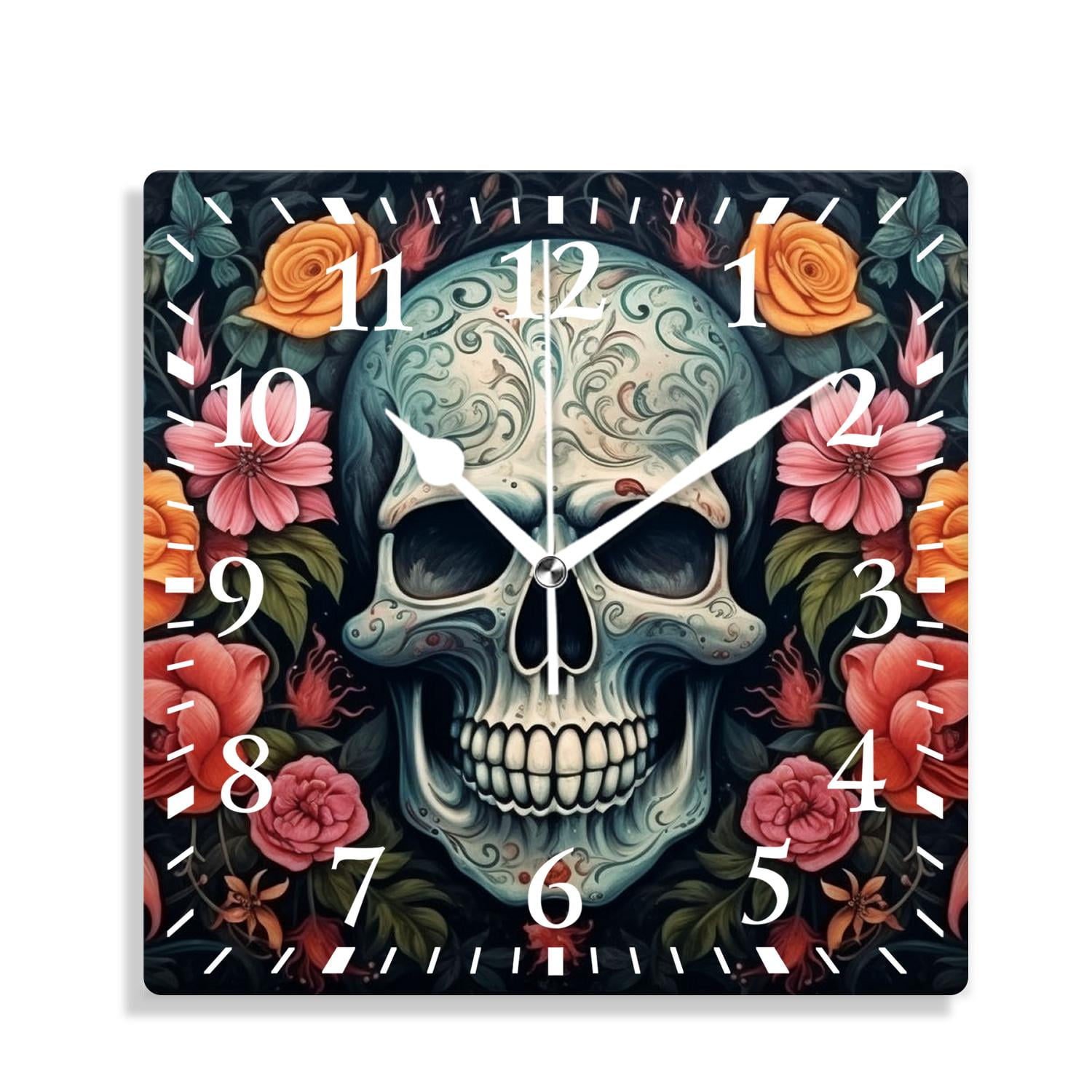 12 Inch Wall Clock Battery Operated Silent Clock Decorative for Office ...