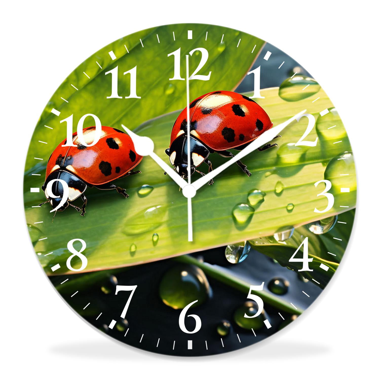 12 Inch Wall Clock Battery Operated Silent Clock Decorative for Office ...