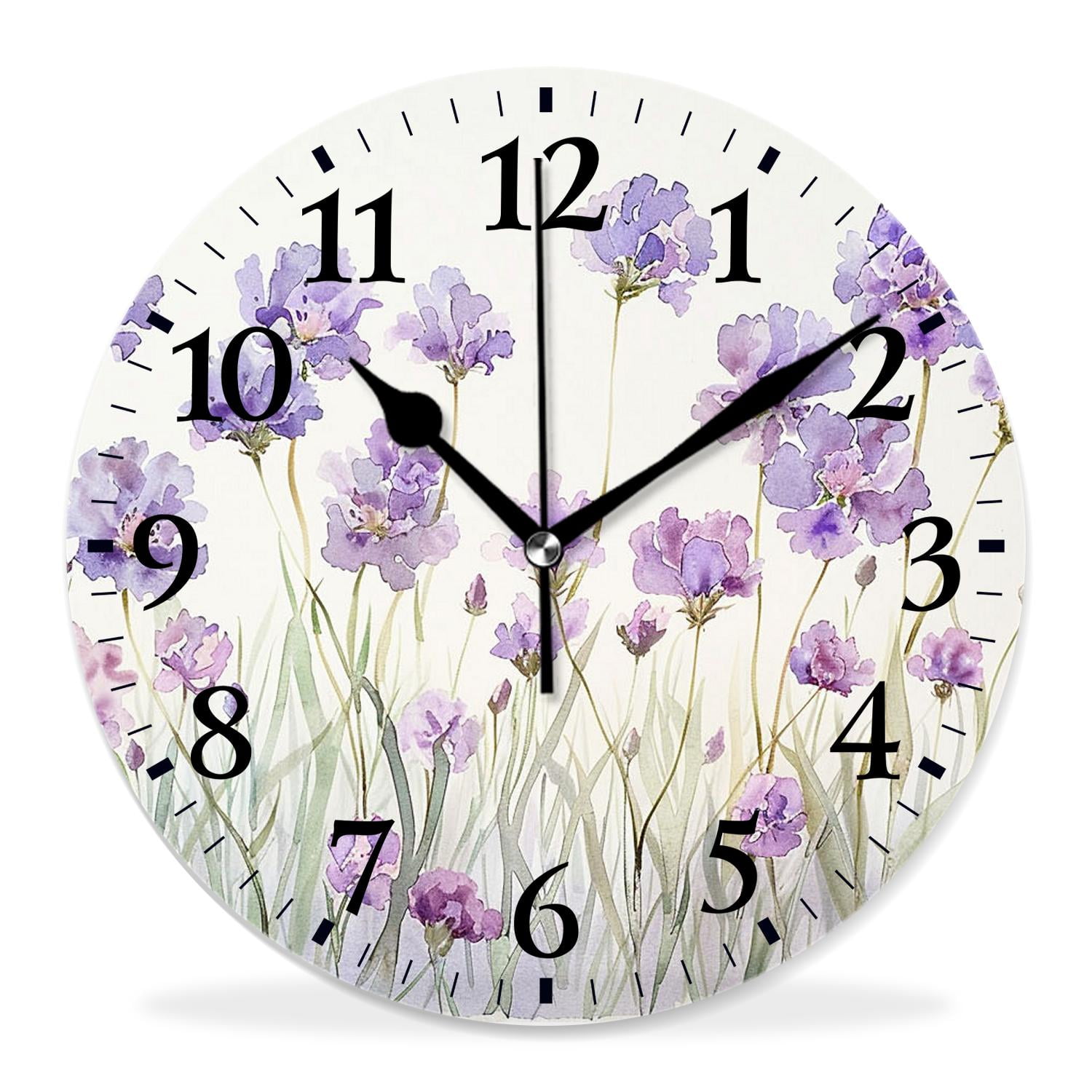 12 Inch Wall Clock Battery Operated Silent Clock Decorative for Office ...