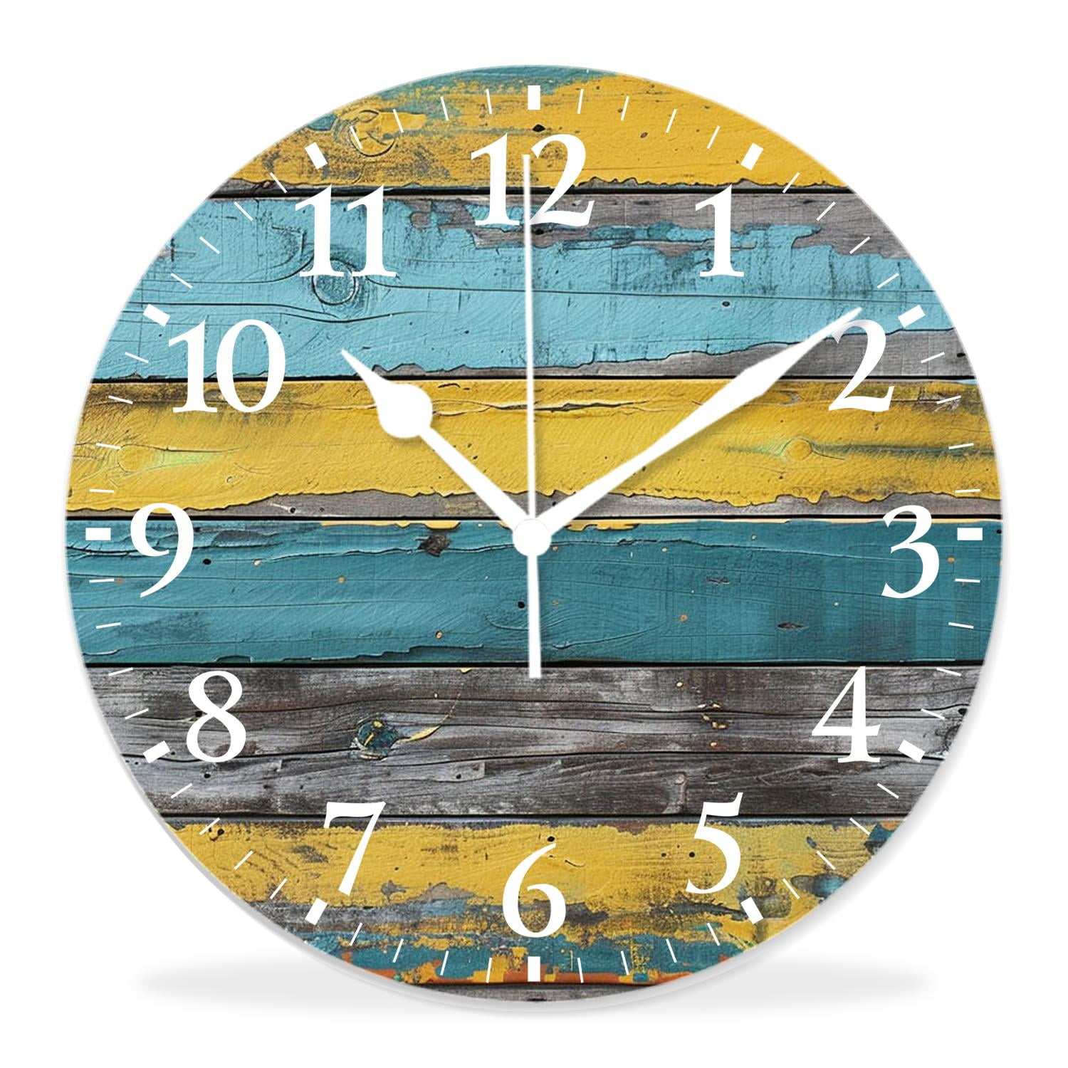 12 Inch Wall Clock Battery Operated Silent Clock Decorative for Office ...