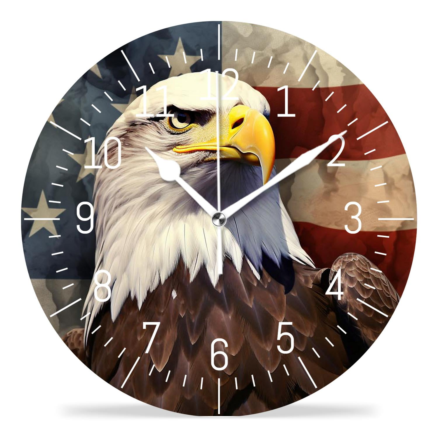 12 Inch Wall Clock Battery Operated Silent Clock Decorative for Office ...