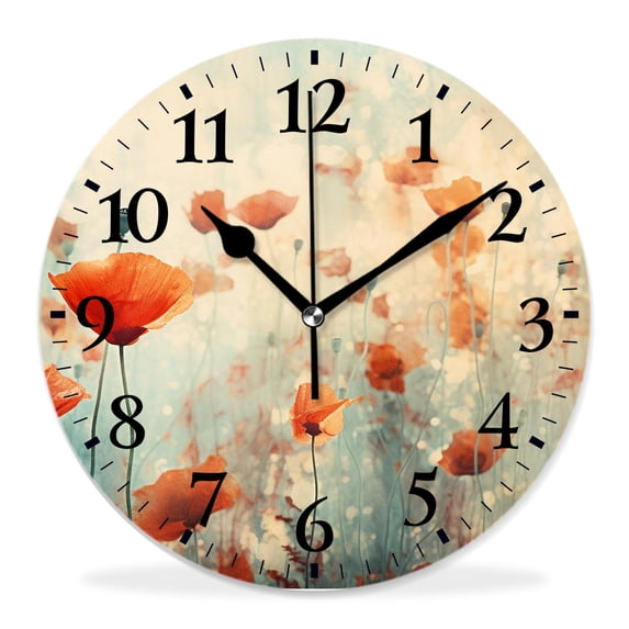 12 Inch Wall Clock Battery Operated Silent Clock Decorative for Office ...