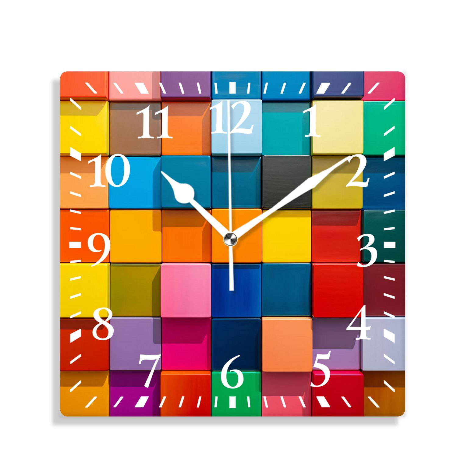 12 Inch Wall Clock Battery Operated Silent Clock Decorative for Office ...