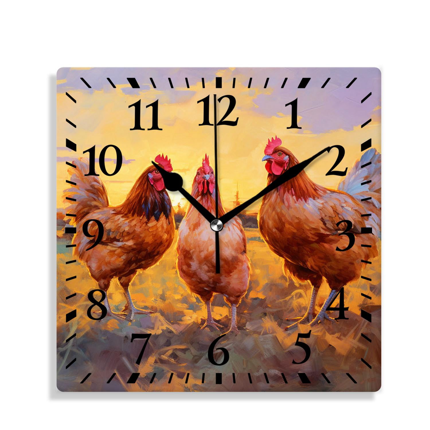 12 Inch Wall Clock Battery Operated Silent Clock Decorative for Office ...