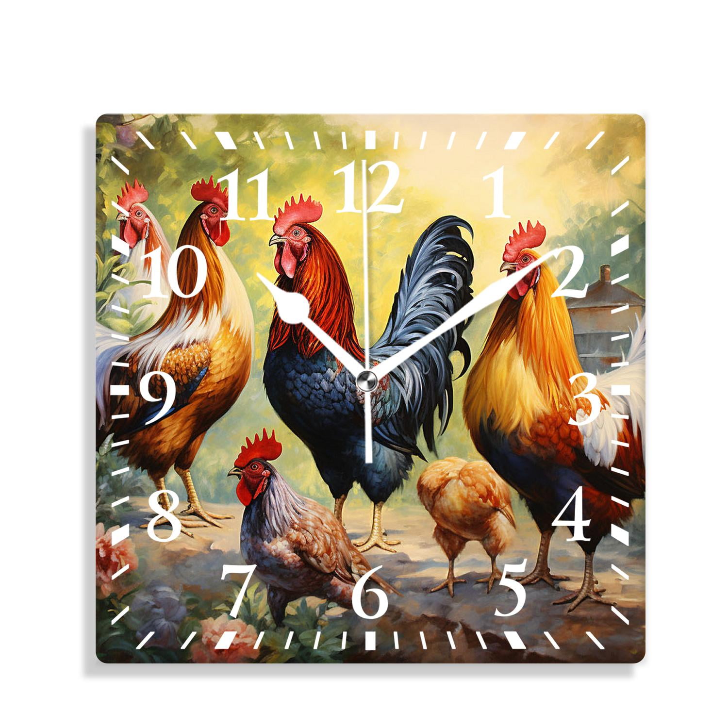 12 Inch Wall Clock Battery Operated Silent Clock Decorative for Office ...