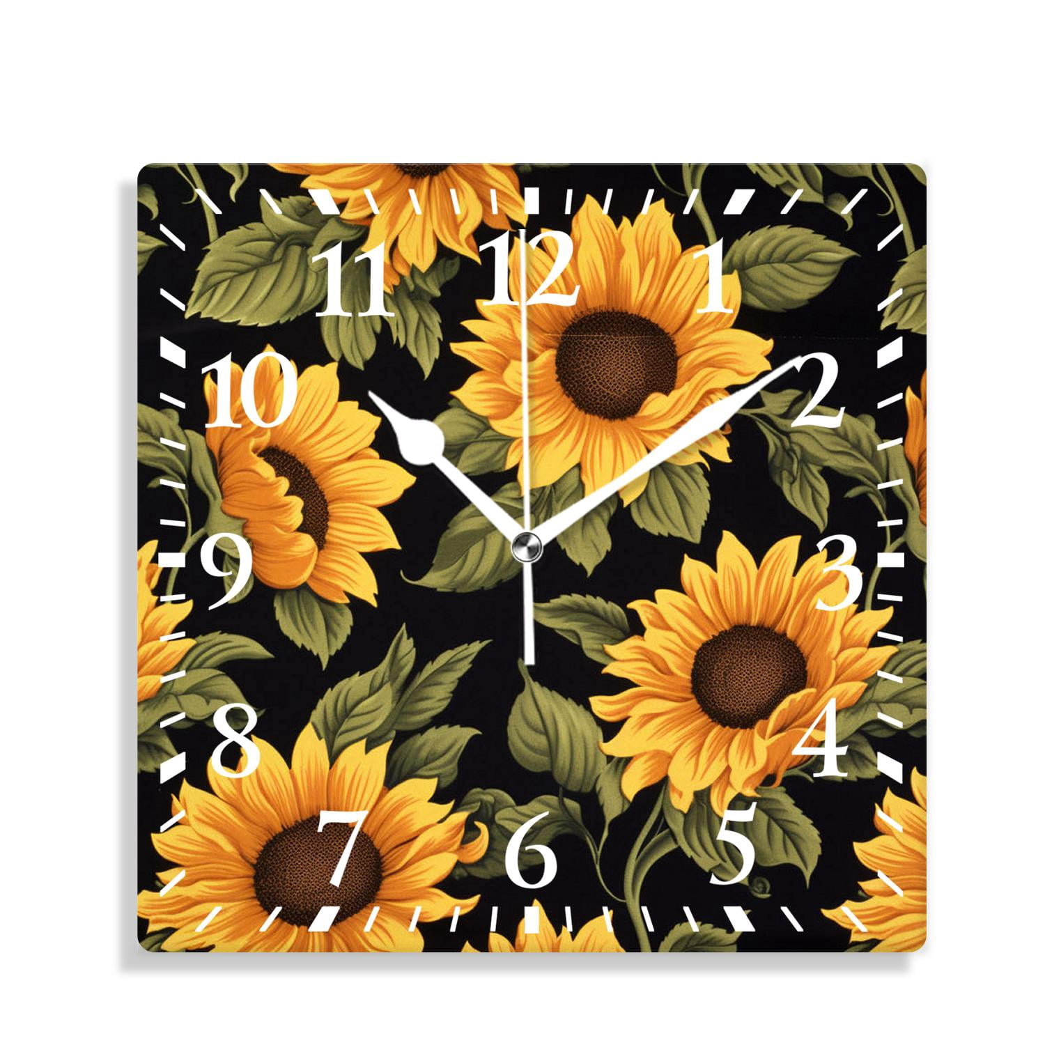 12 Inch Wall Clock Battery Operated Silent Clock Decorative for Office ...