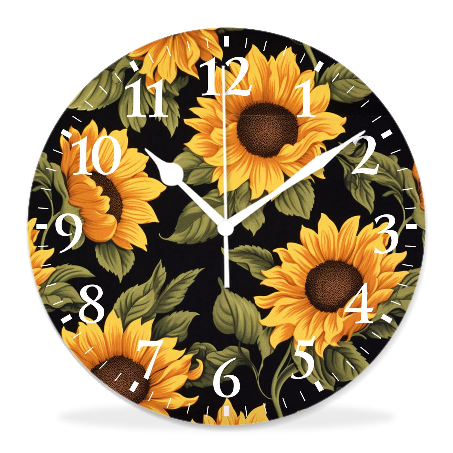 12 Inch Wall Clock Battery Operated Silent Clock Decorative for Office ...