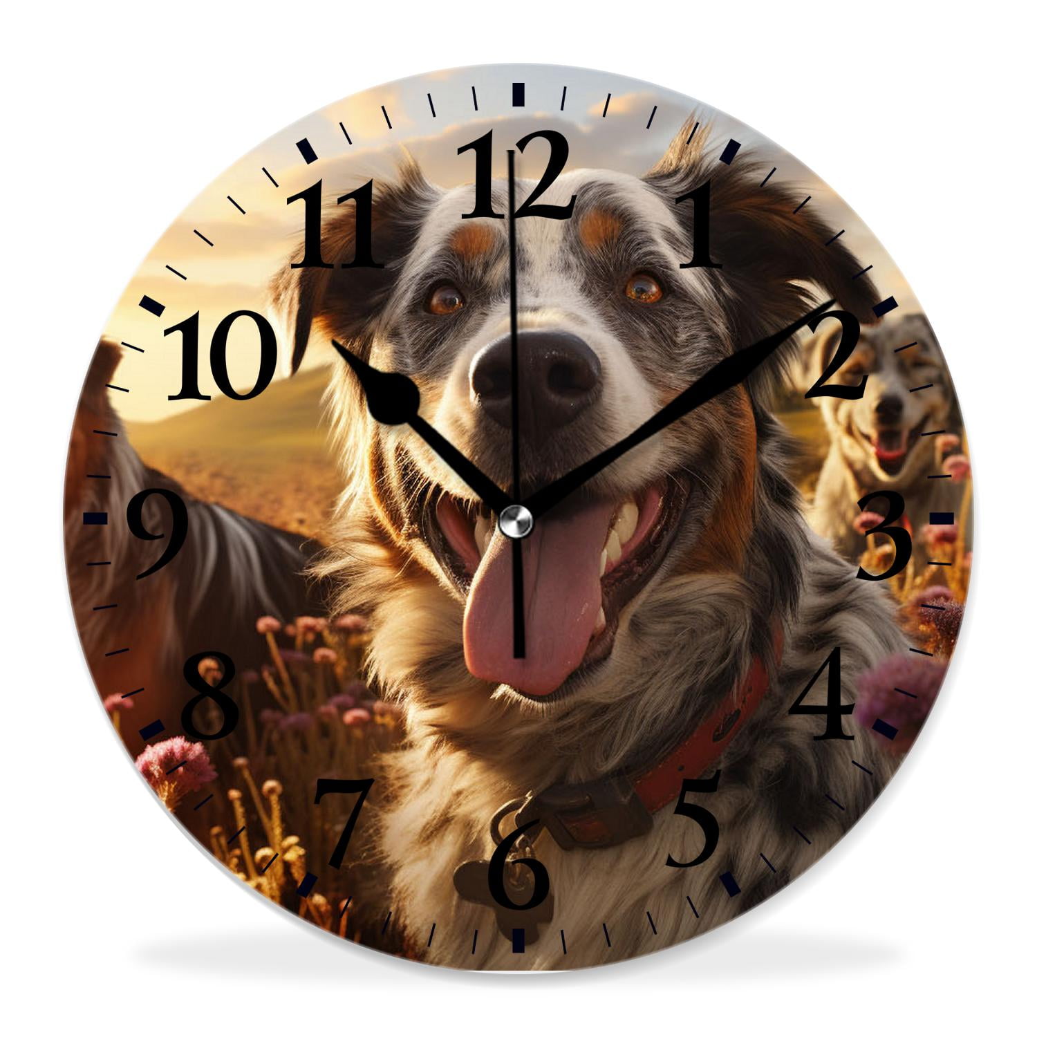 12 Inch Wall Clock Battery Operated Silent Clock Decorative for Office ...