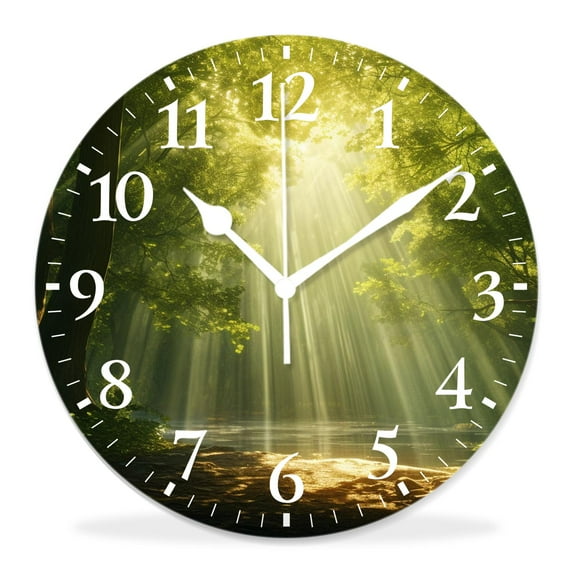 12 Inch Wall Clock Battery Operated Silent Clock Decorative for Office ...