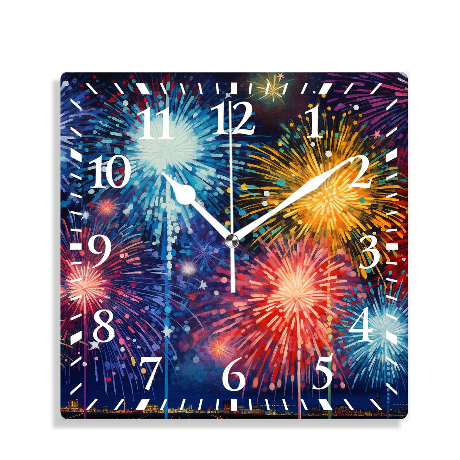 12 Inch Wall Clock Battery Operated Silent Clock Decorative for Office ...