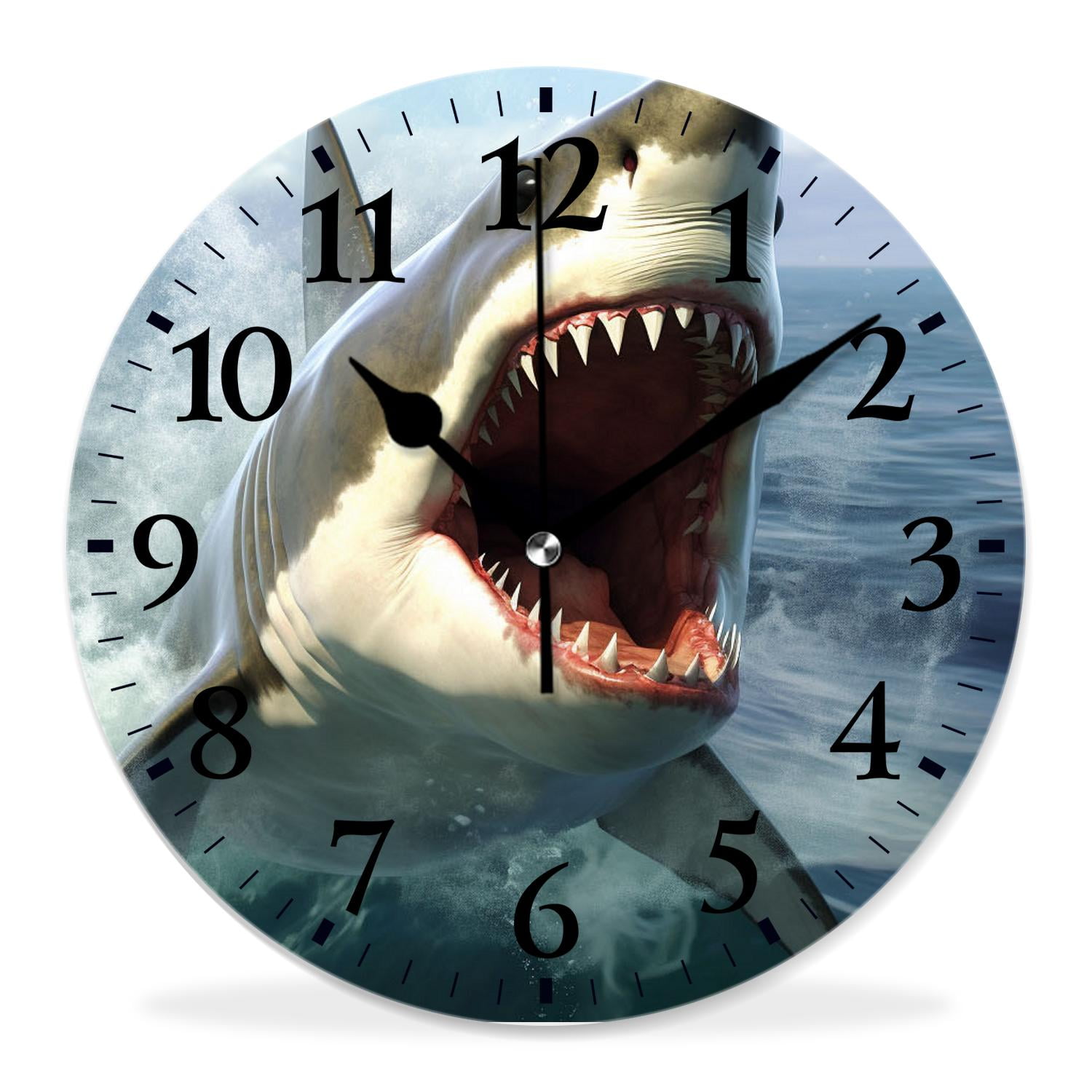 12 Inch Wall Clock Battery Operated Silent Clock Decorative for Office ...