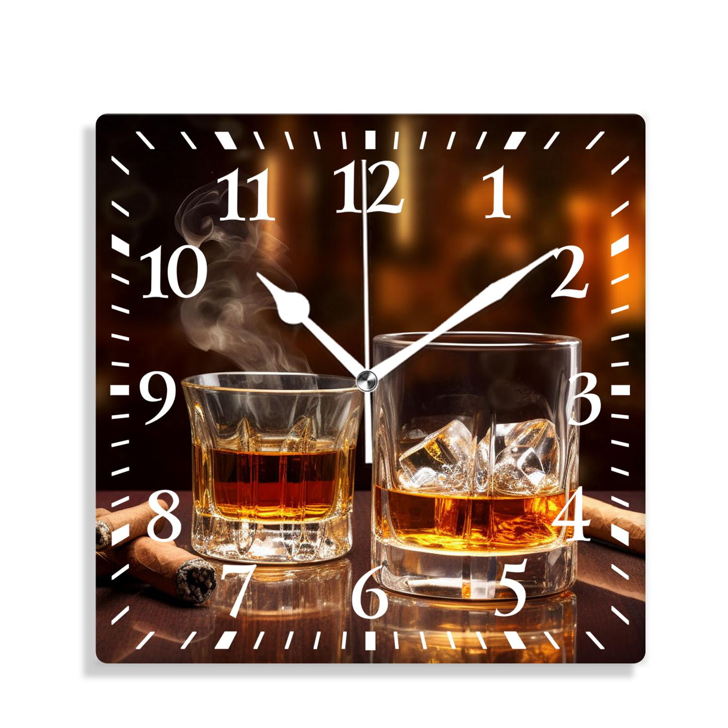 12 Inch Wall Clock Battery Operated Silent Clock Decorative for Office ...