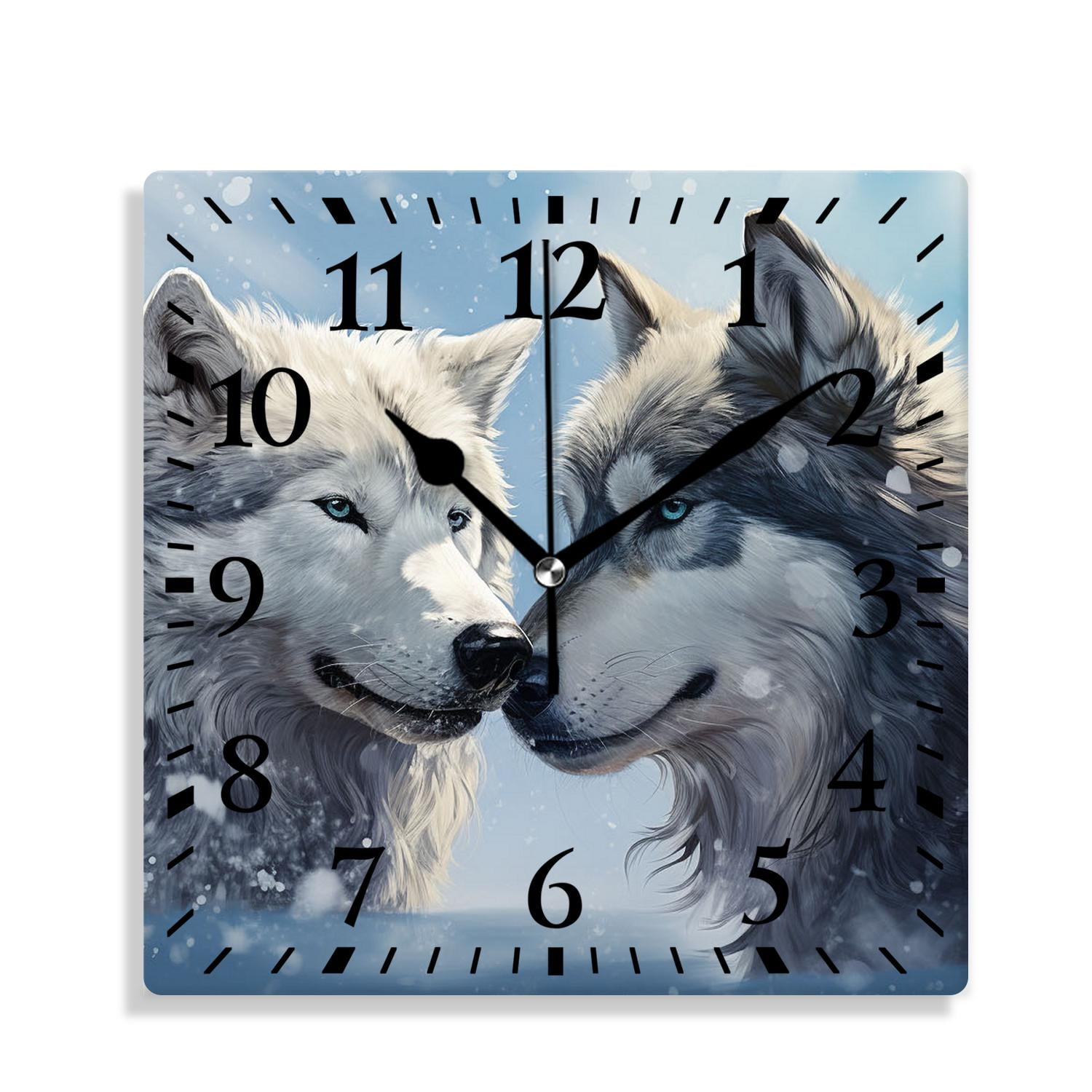 12 Inch Wall Clock Battery Operated Silent Clock Decorative for Office ...