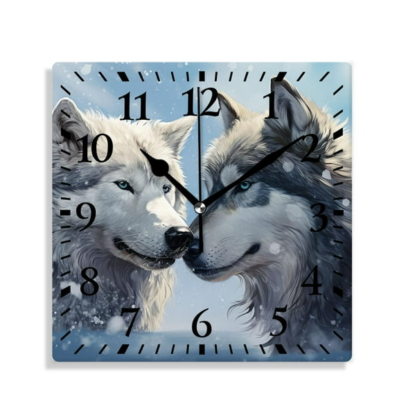 12 Inch Wall Clock Battery Operated Silent Clock Decorative for Office ...