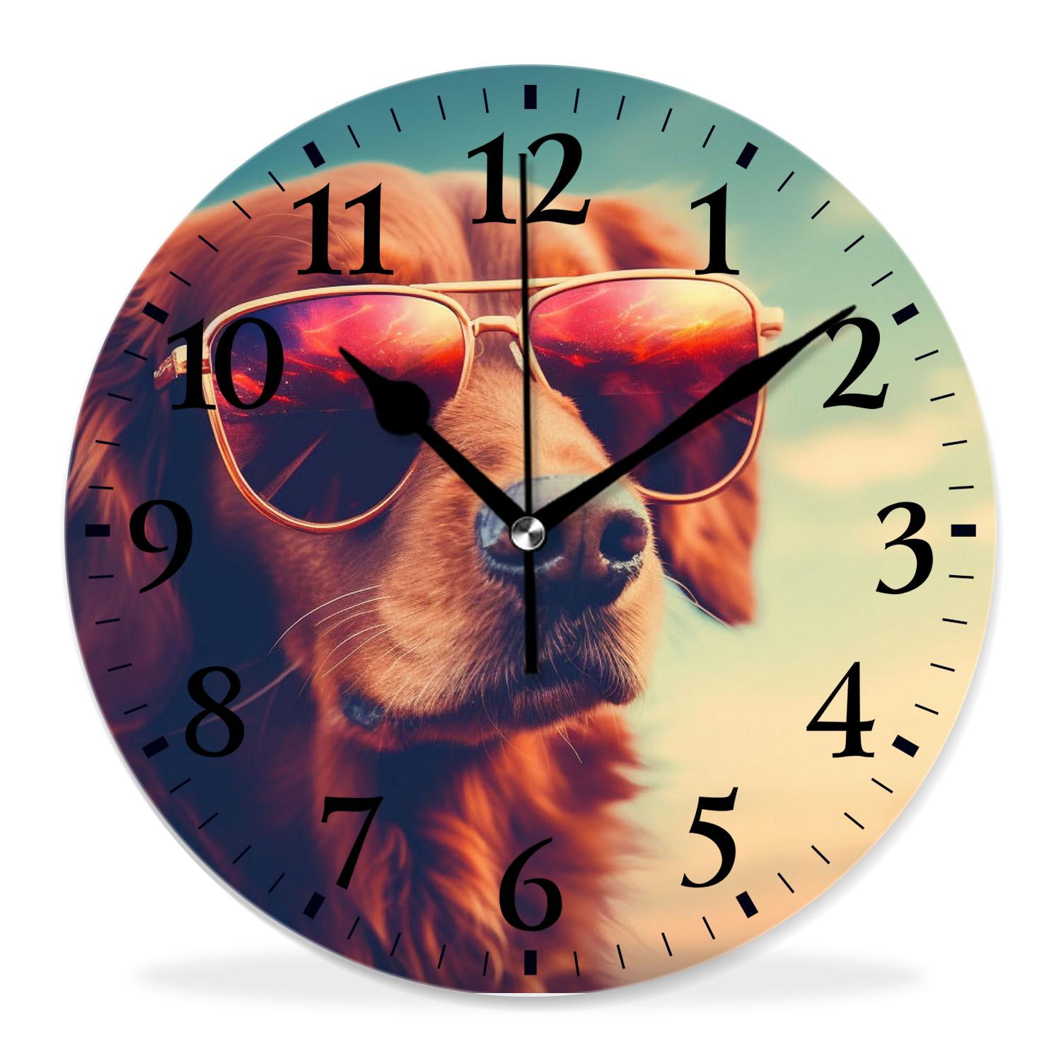 12 Inch Wall Clock Battery Operated Silent Clock Decorative for Office ...