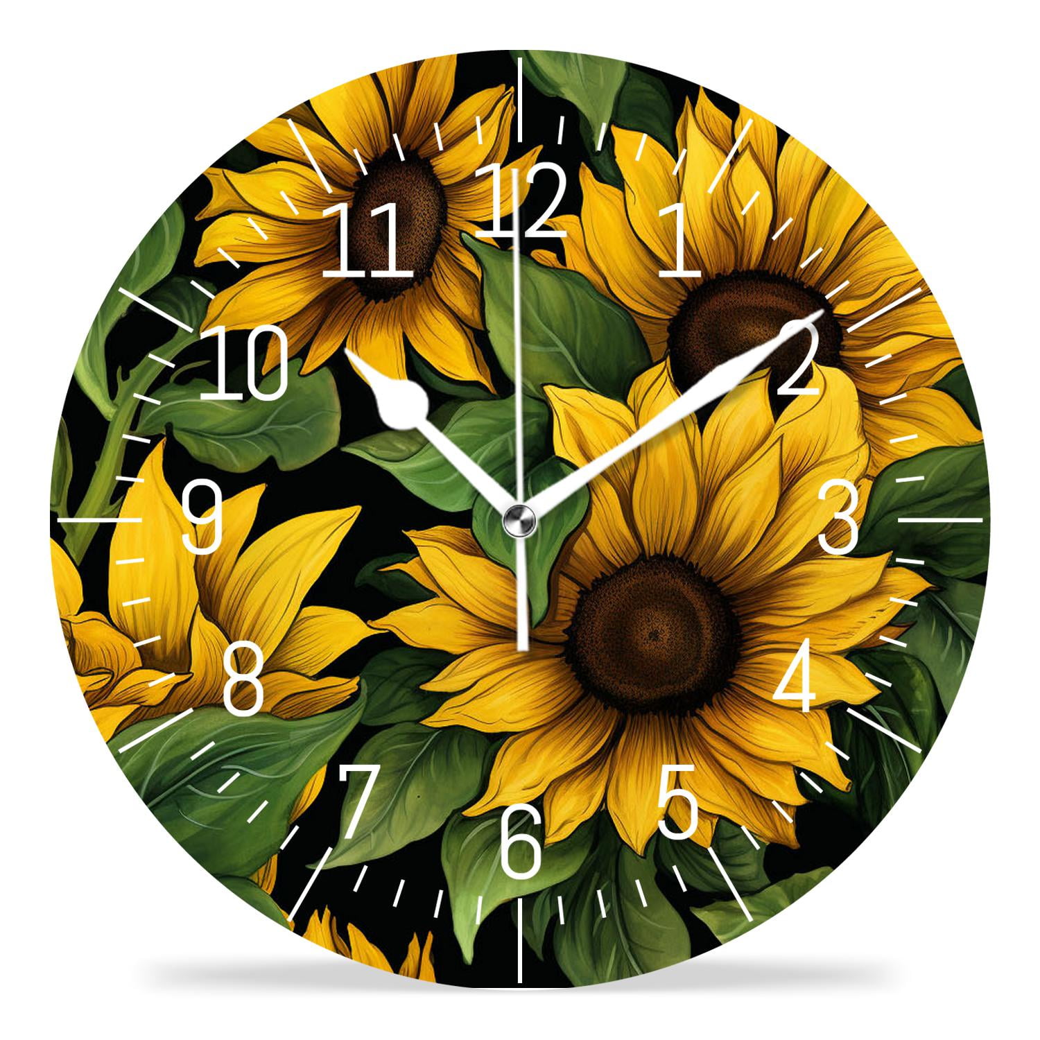 12 Inch Wall Clock Battery Operated Silent Clock Decorative for Office ...