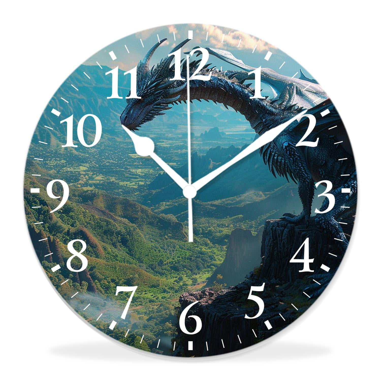 12 Inch Wall Clock Battery Operated Silent Clock Decorative for Office ...