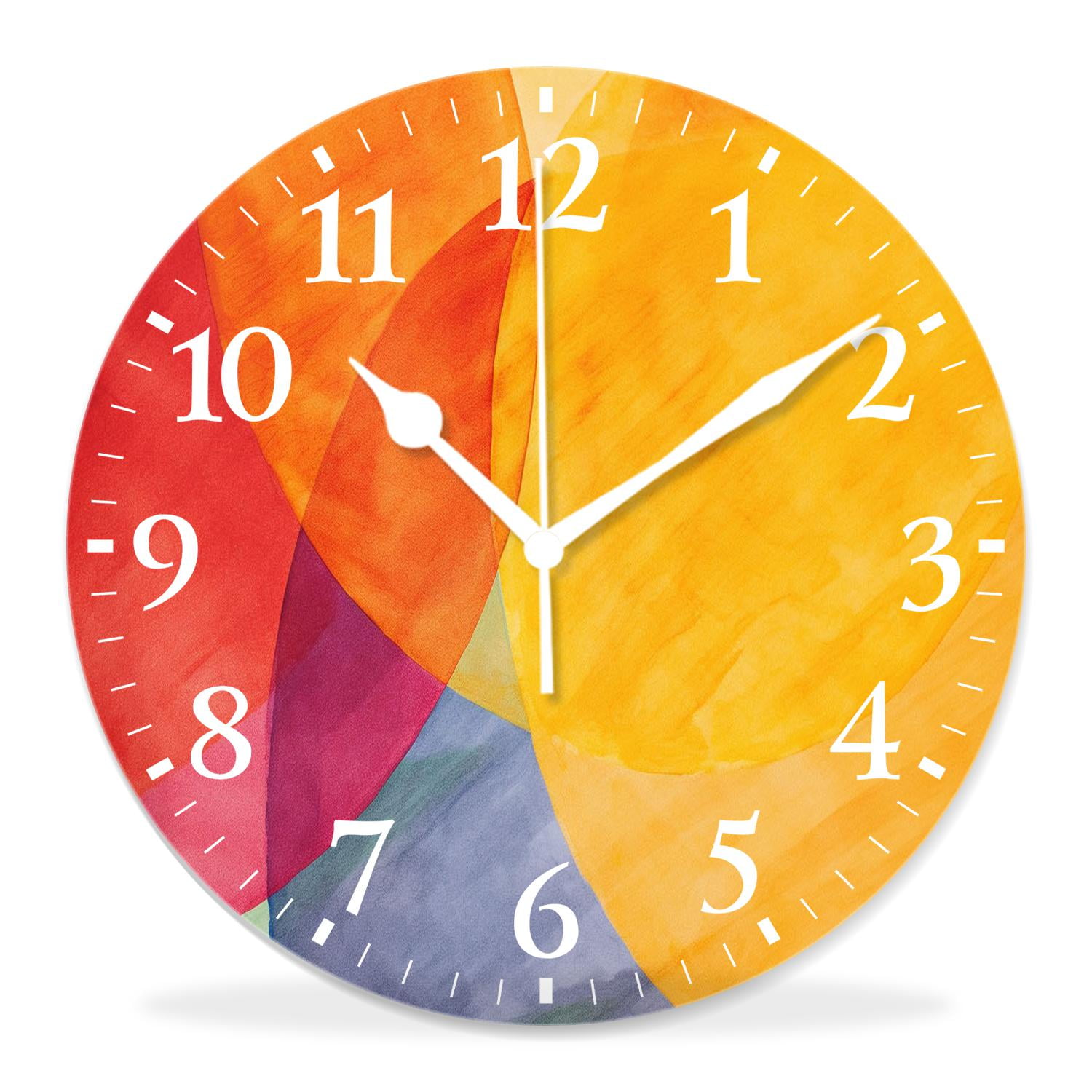 12 Inch Wall Clock Battery Operated Silent Clock Decorative for Office, Kitchen, Outdoor, Living ...