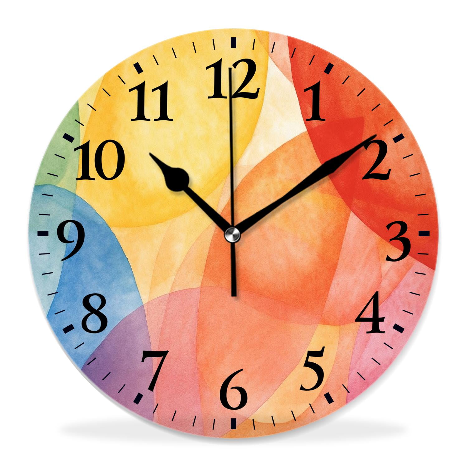 12 Inch Wall Clock Battery Operated Silent Clock Decorative for Office ...