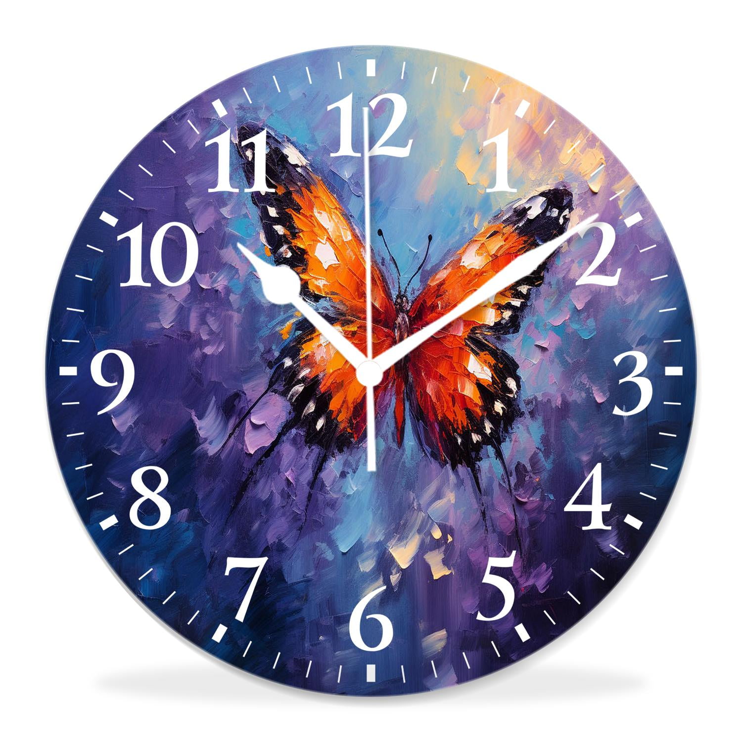 12 Inch Wall Clock Battery Operated Silent Clock Decorative for Office ...