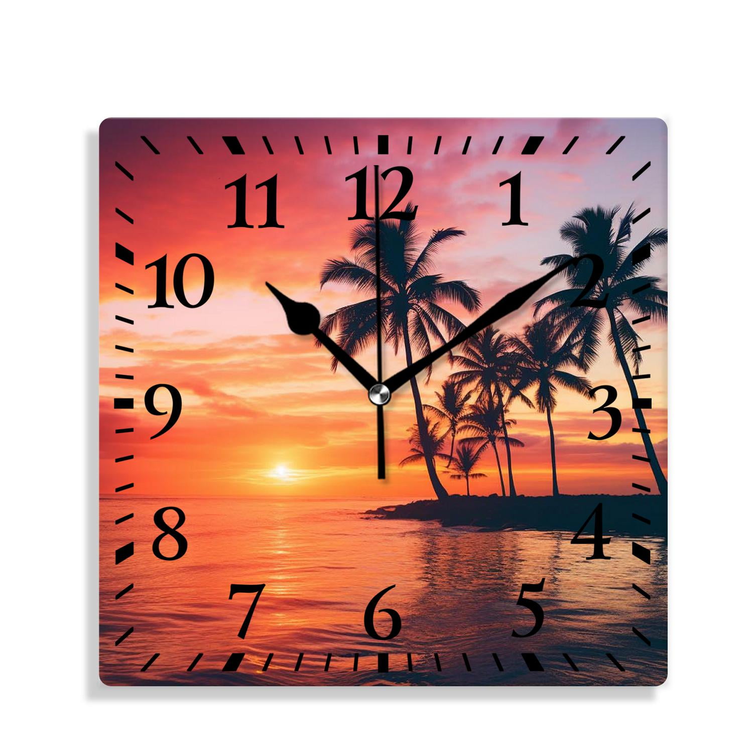 12 Inch Wall Clock Battery Operated Silent Clock Decorative for Office ...