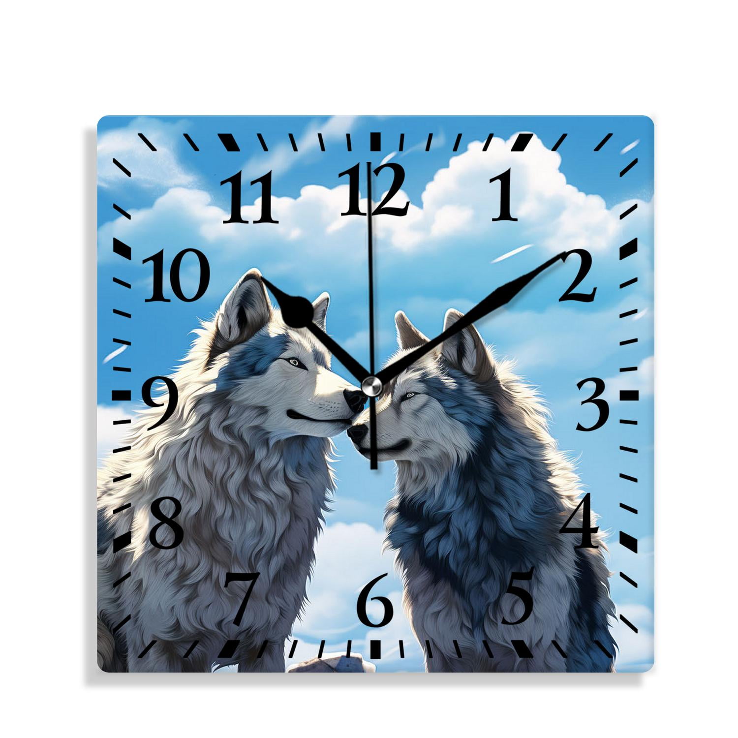 12 Inch Wall Clock Battery Operated Silent Clock Decorative for Office ...