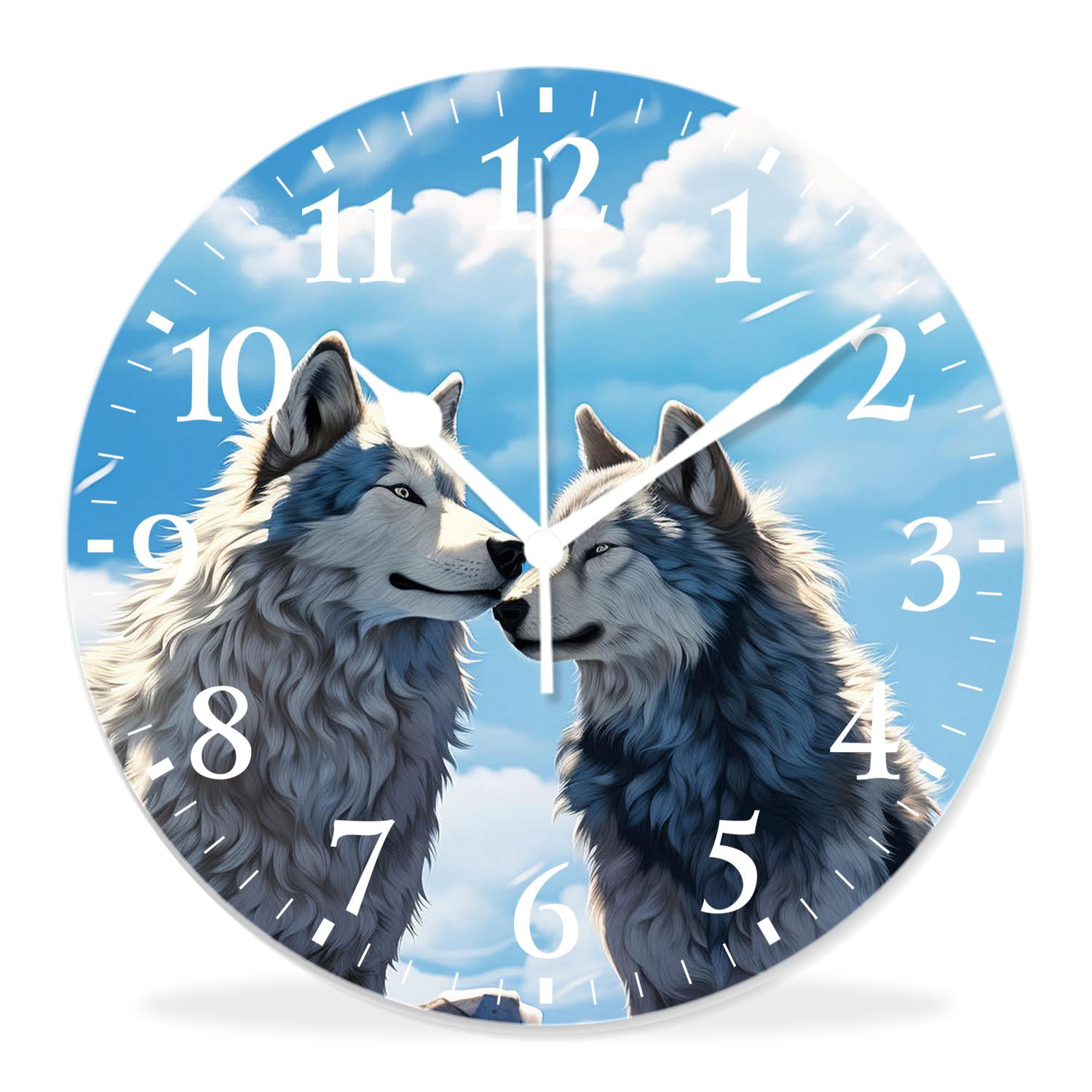 12 Inch Wall Clock Battery Operated Silent Clock Decorative for Office ...