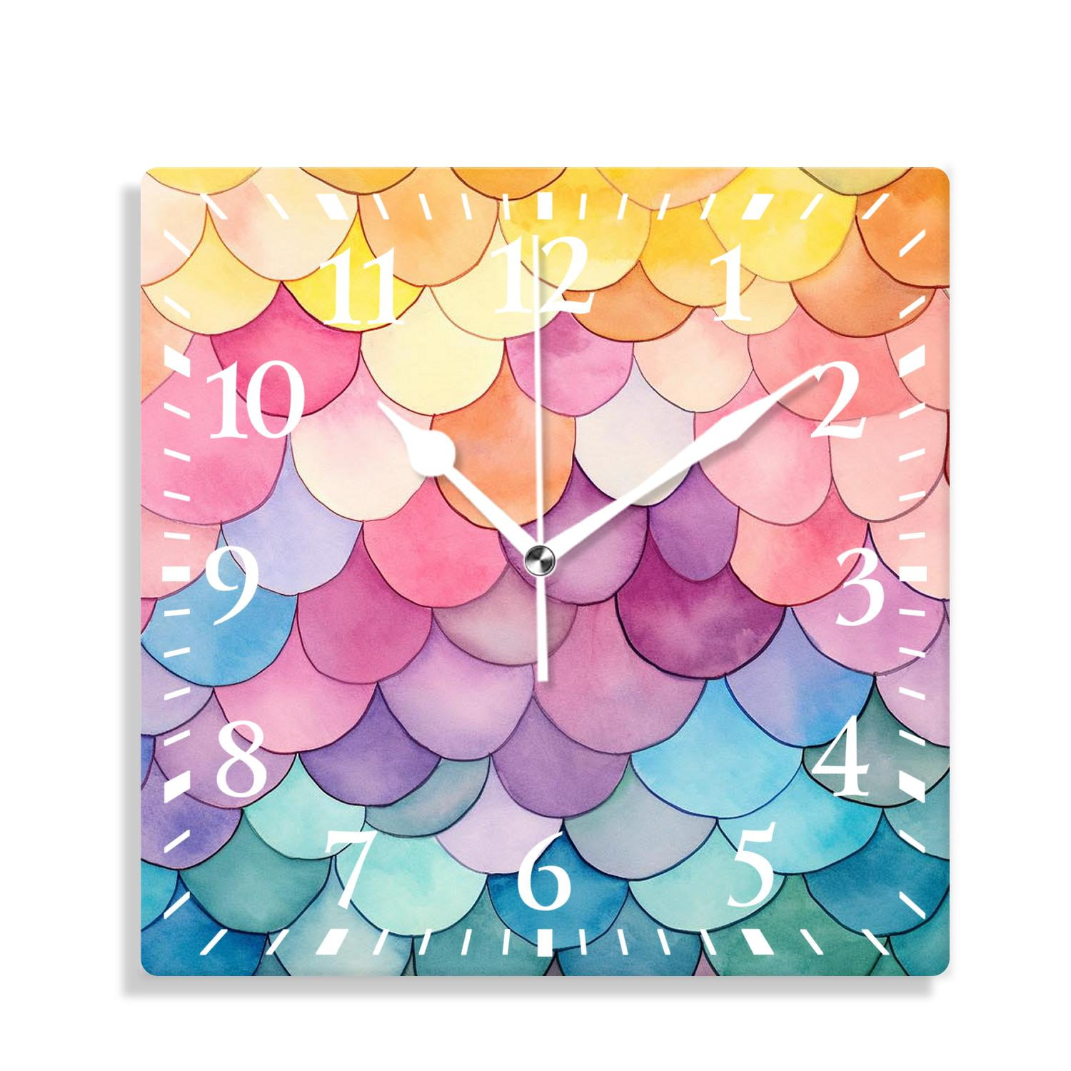 12 Inch Wall Clock Battery Operated Silent Clock Decorative for Office ...