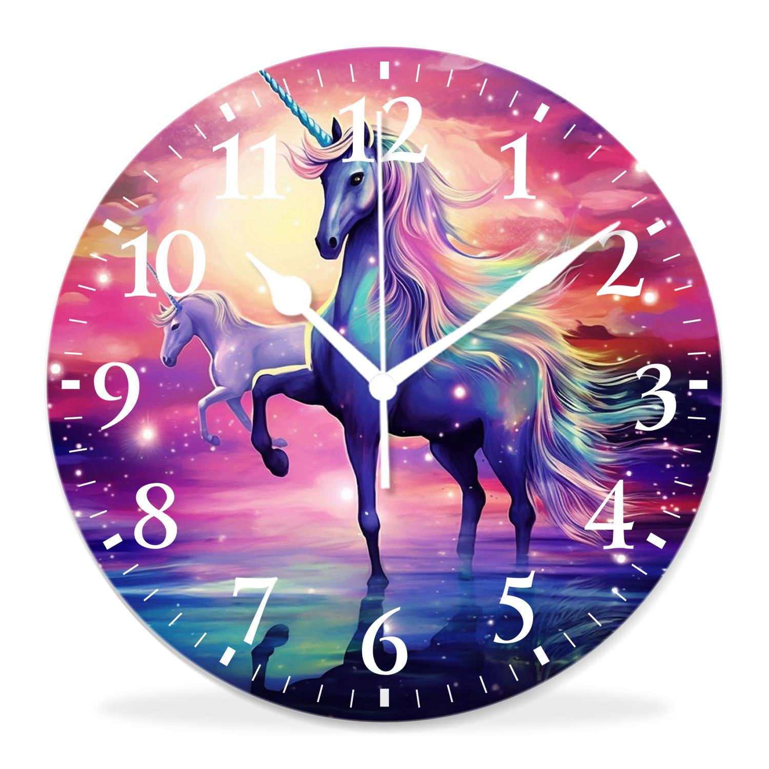 12 Inch Wall Clock Battery Operated Silent Clock Decorative for Office ...