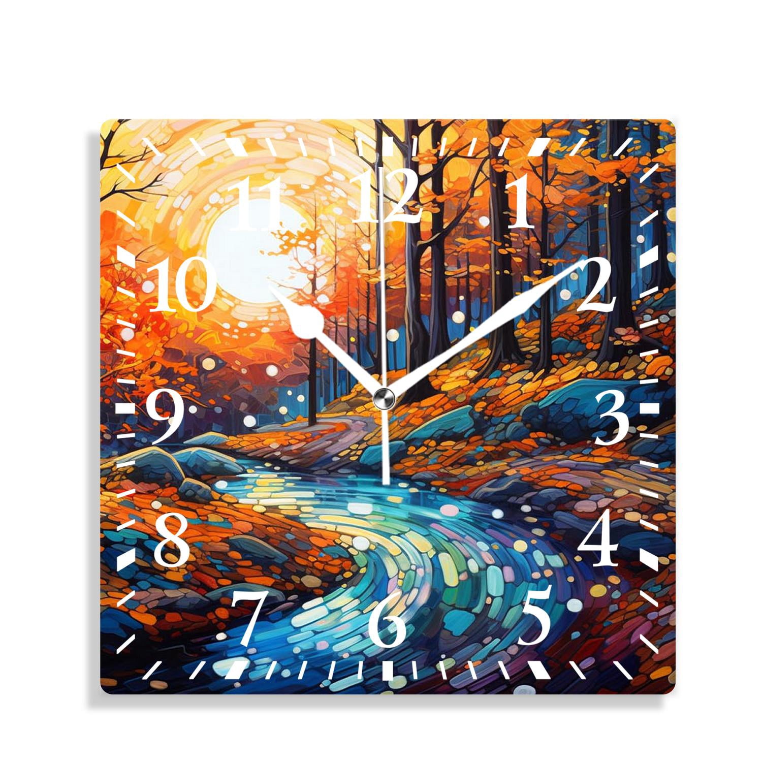 12 Inch Wall Clock Battery Operated Silent Clock Decorative for Office ...