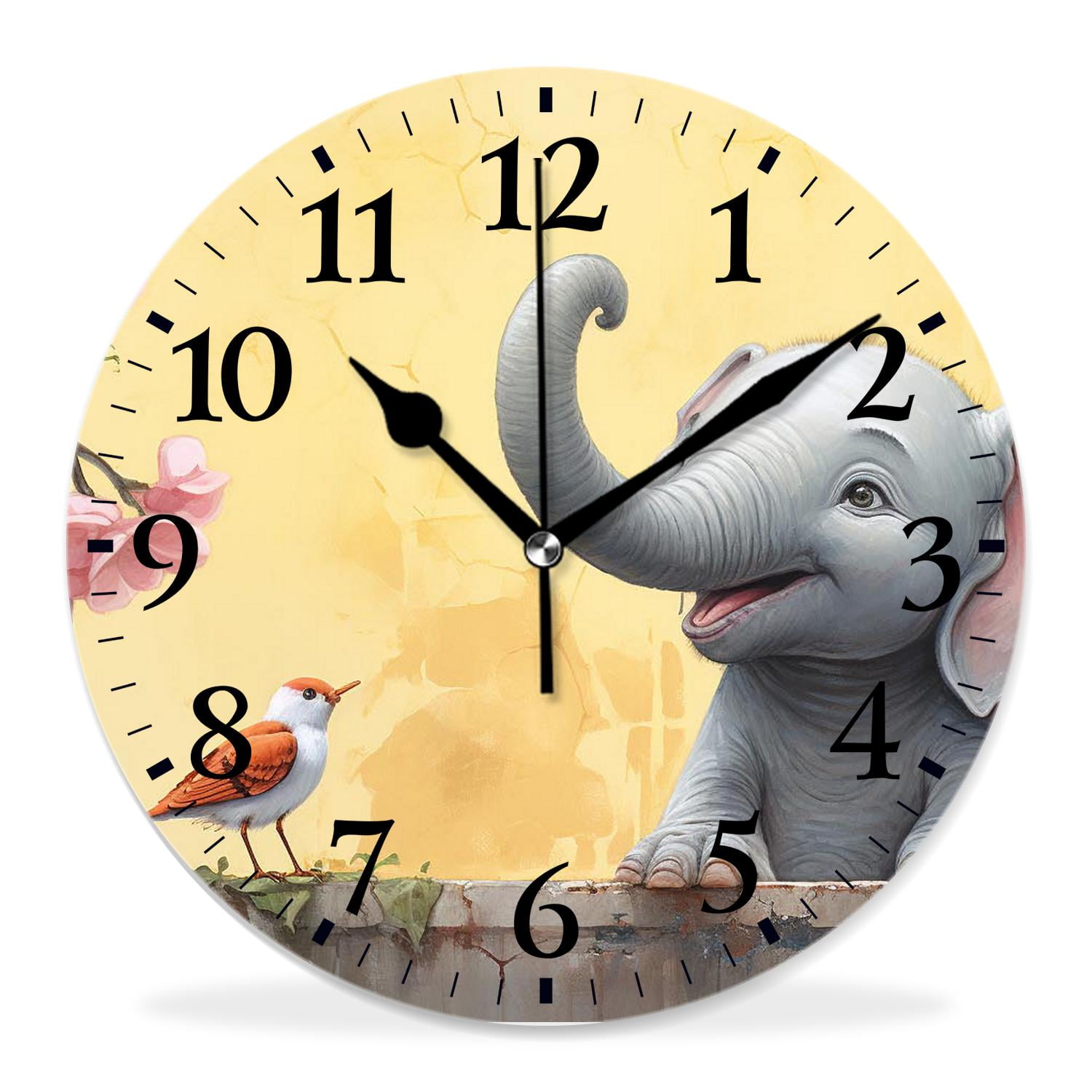 12 Inch Wall Clock Battery Operated Silent Clock Decorative for Office ...